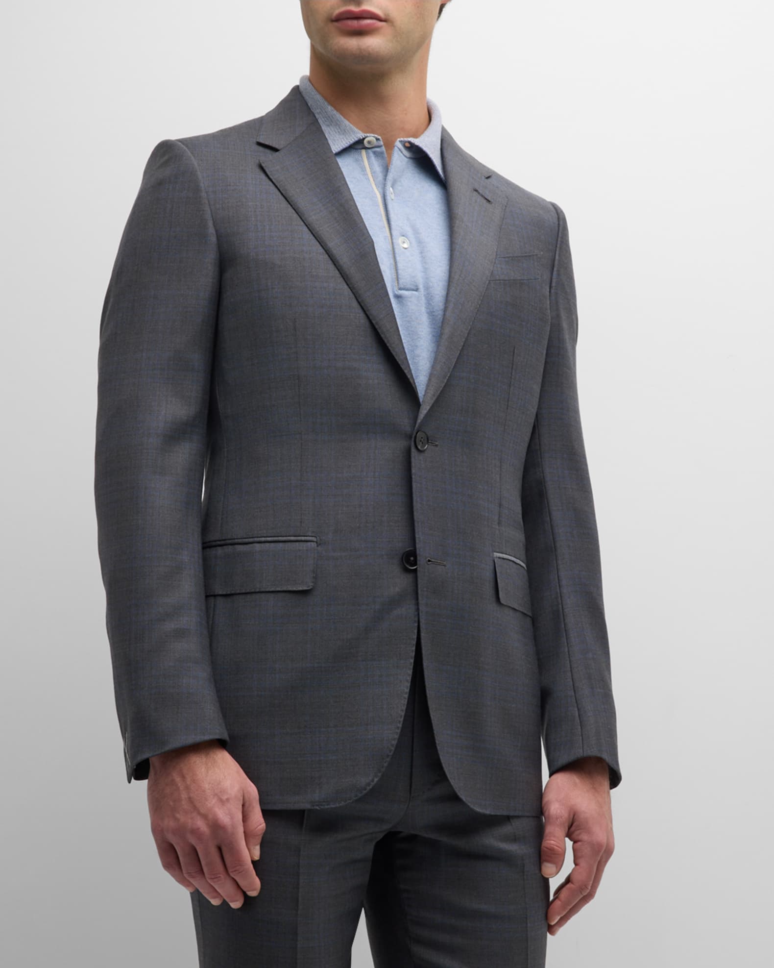 ZEGNA Men's Two-Tone Plaid Wool Suit | Neiman Marcus