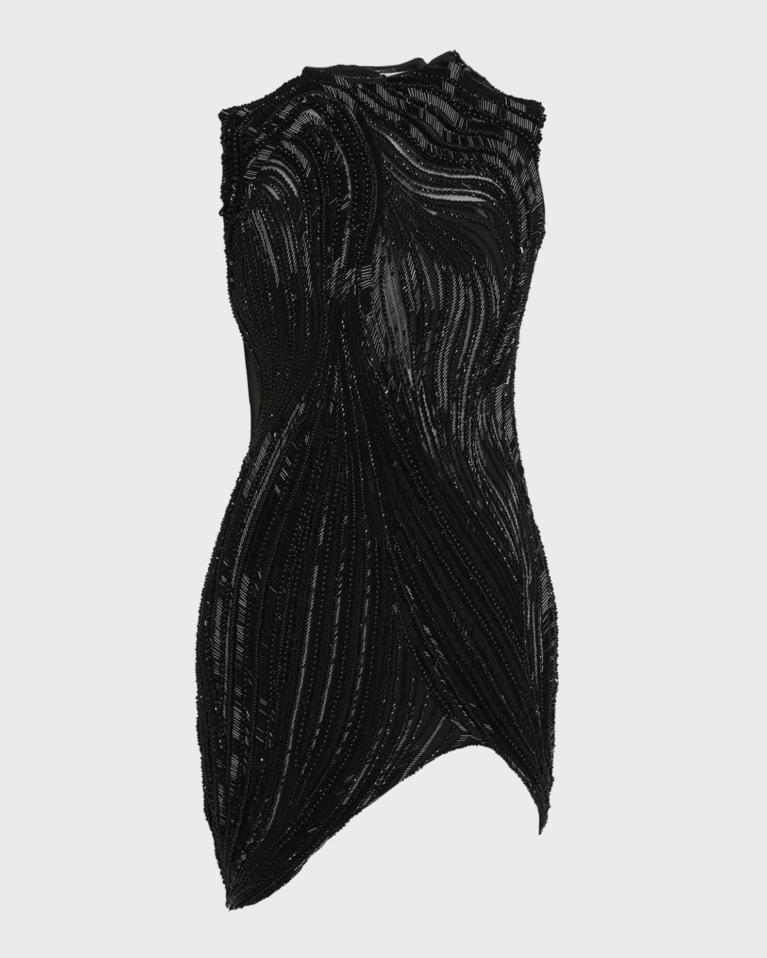 Gaurav Gupta Sculpture Beaded Asymmetric Mini Dress | Neiman Marcus