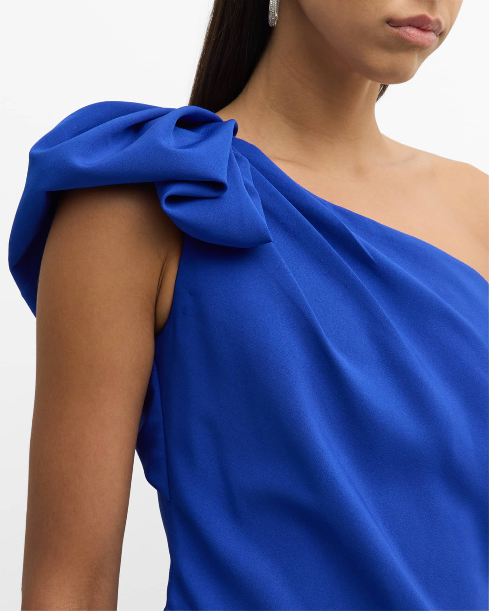 Gaurav Gupta One-Shoulder Draped Mini Cocktail Dress | Neiman Marcus