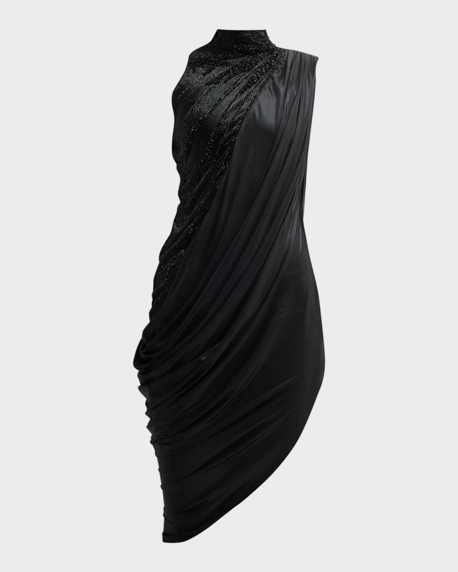 Gaurav Gupta Galactic Gypsy Beaded Draped Sleeveless Mini Cocktail ...