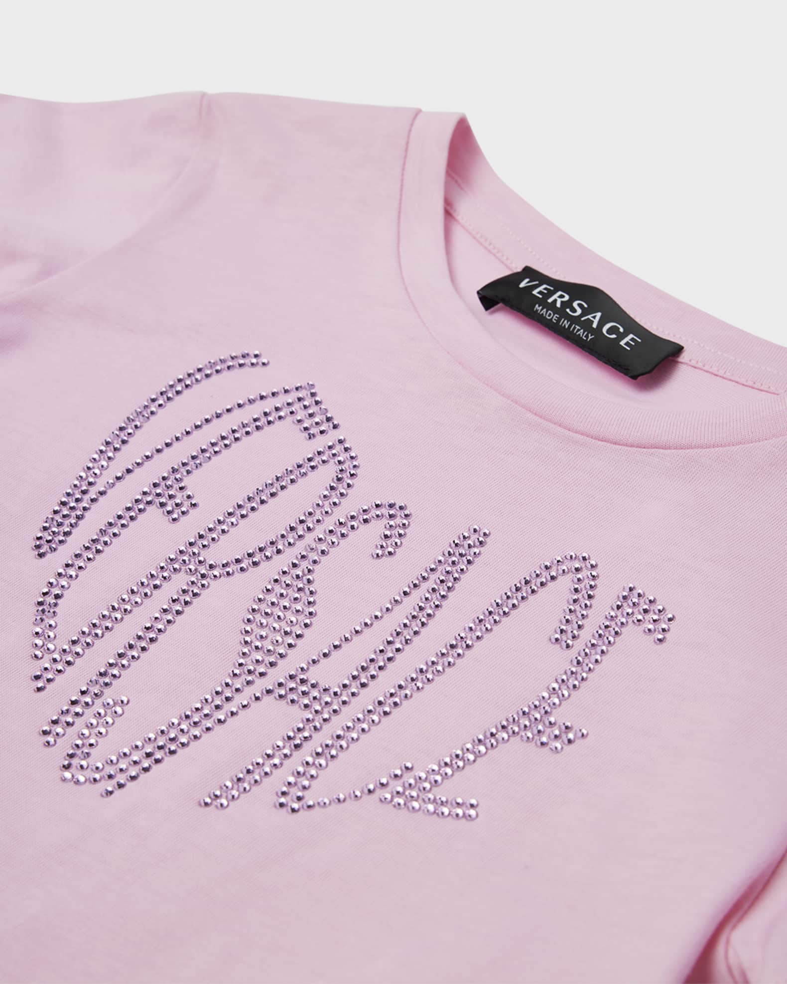 Girl's Strass Logo T-Shirt | Neiman Marcus