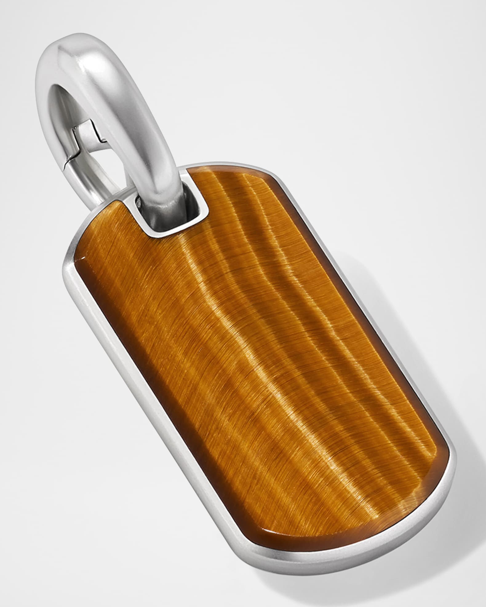 21mm Men's Chevron Tag Pendant in Silver | Neiman Marcus