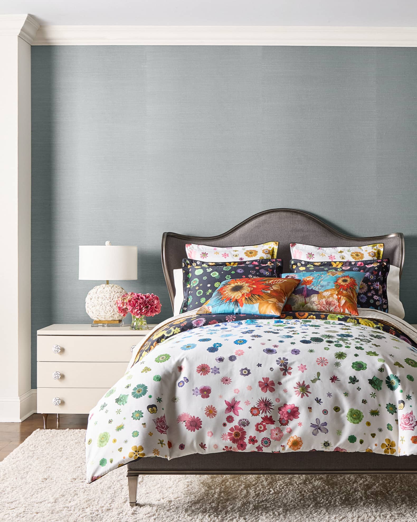 Designers Guild Chenevard Natural and Chalk Euro Sham | Neiman Marcus