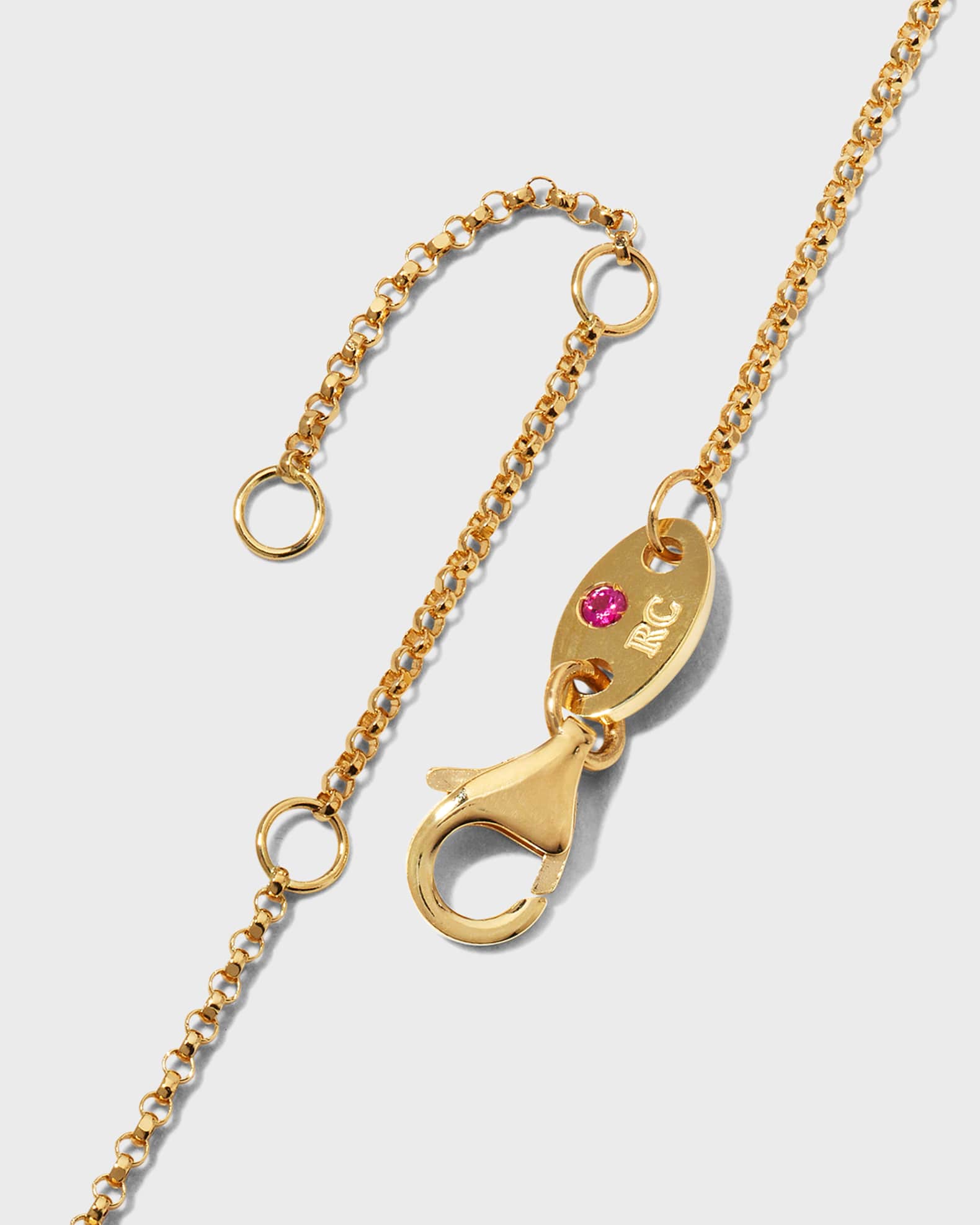 Roberto Coin Princess 18K Yellow Gold Diamond Initial Necklace, T ...