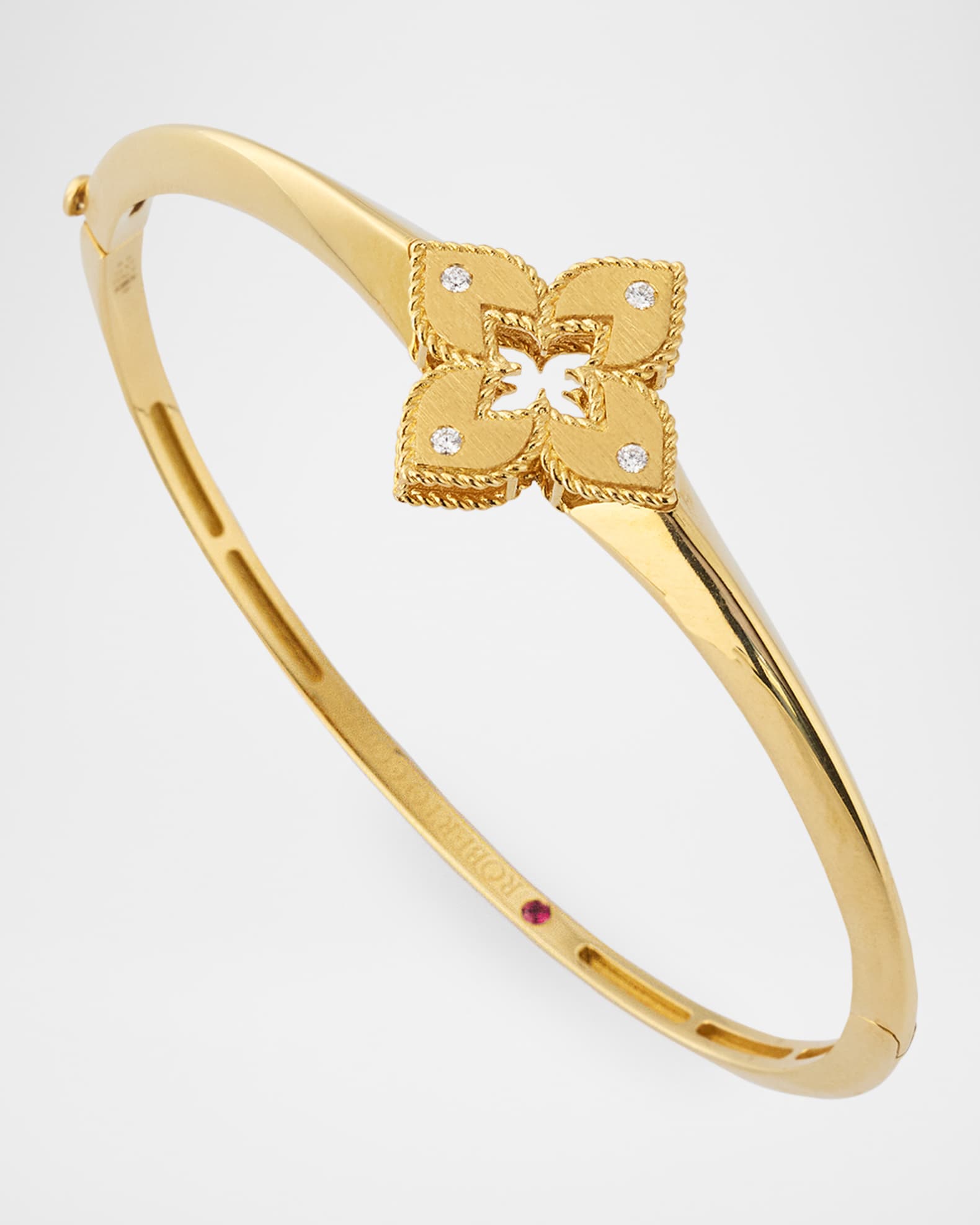 Roberto Coin 18K Gold Diamond Bangle Bracelet | Neiman Marcus