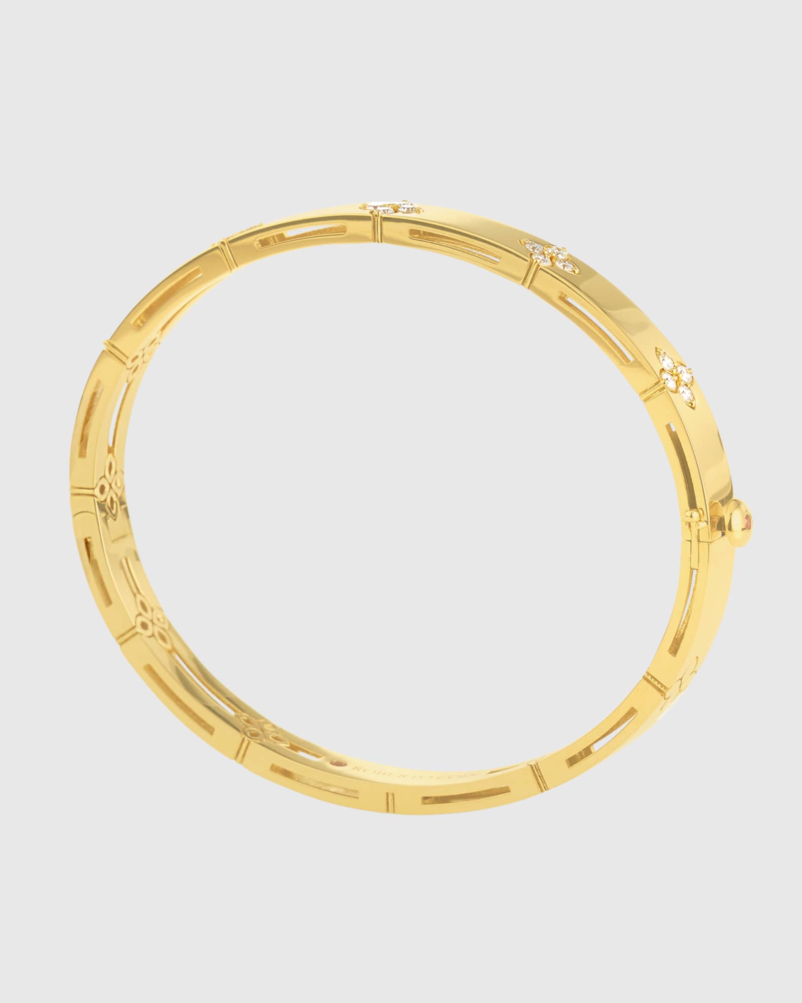 Roberto Coin 18K Yellow Gold Diamond Love in Verona Bangle | Neiman Marcus