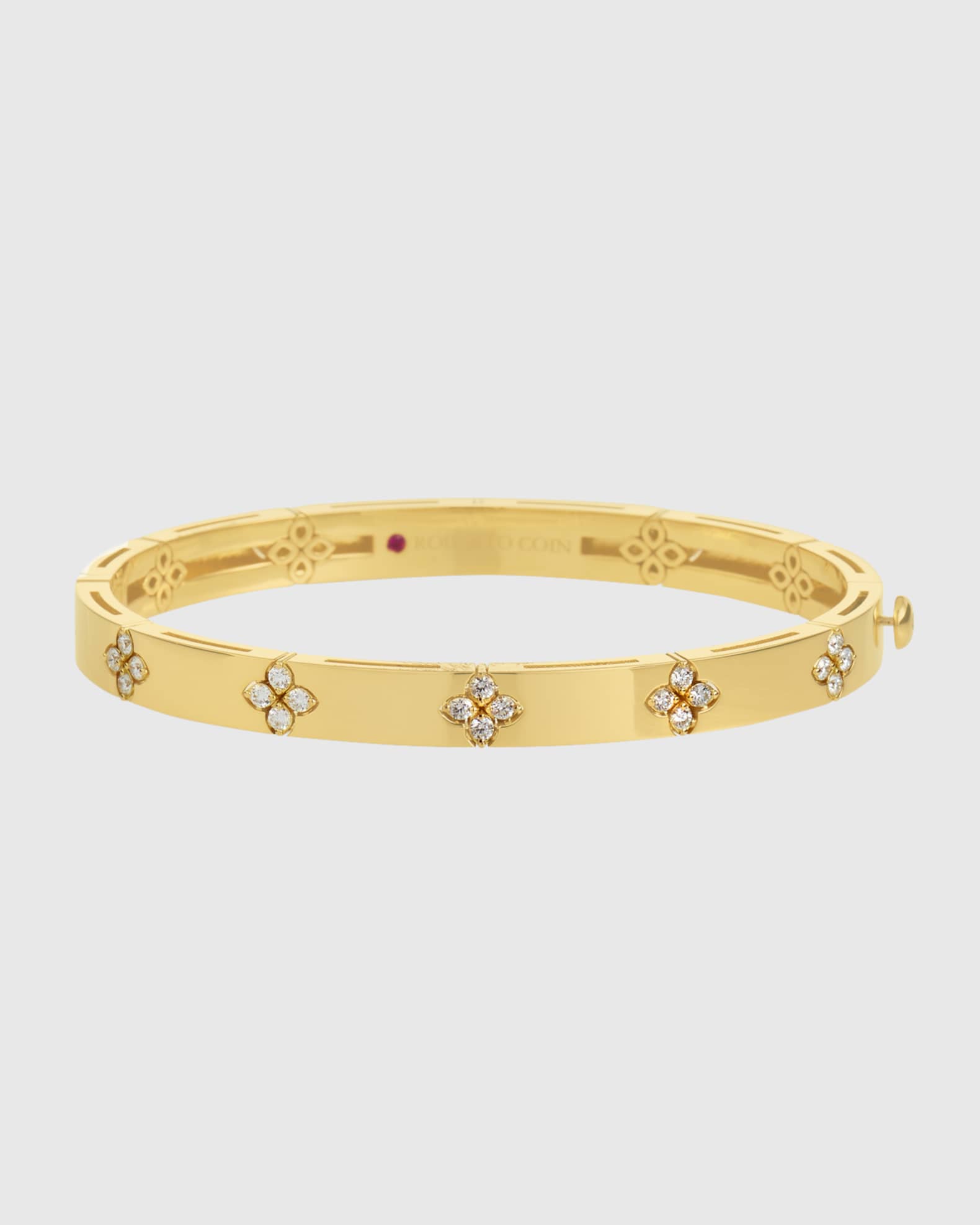 Roberto Coin 18K Yellow Gold Diamond Love in Verona Bangle | Neiman Marcus