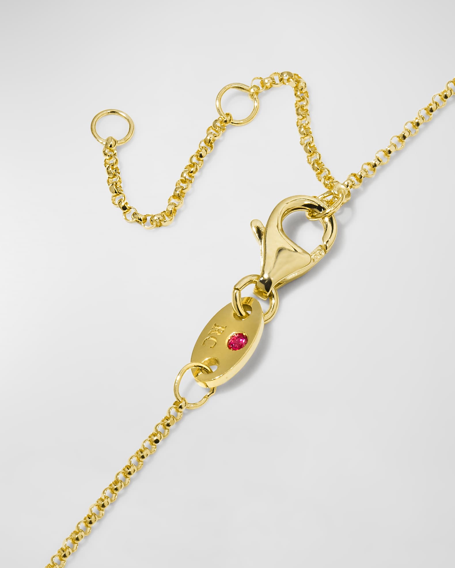 Roberto Coin Princess 18K Yellow Gold Diamond Initial Necklace, E ...