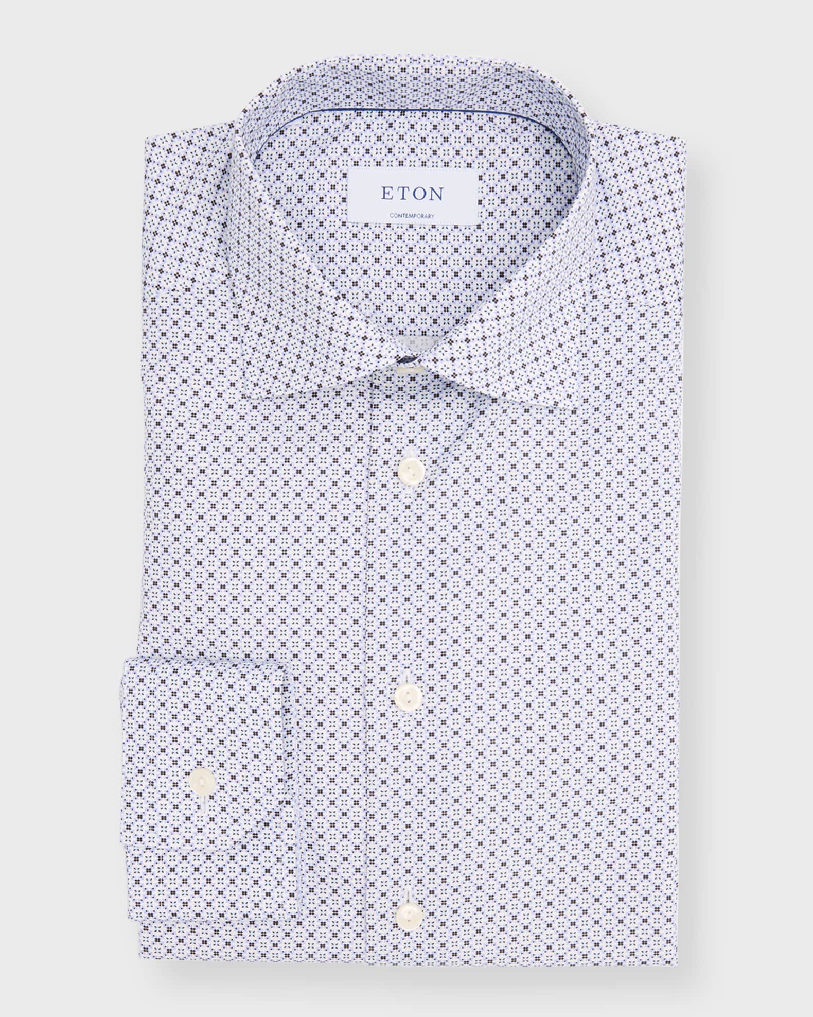 Eton Men's Contemporary Fit Micro Geometric Shirt | Neiman Marcus