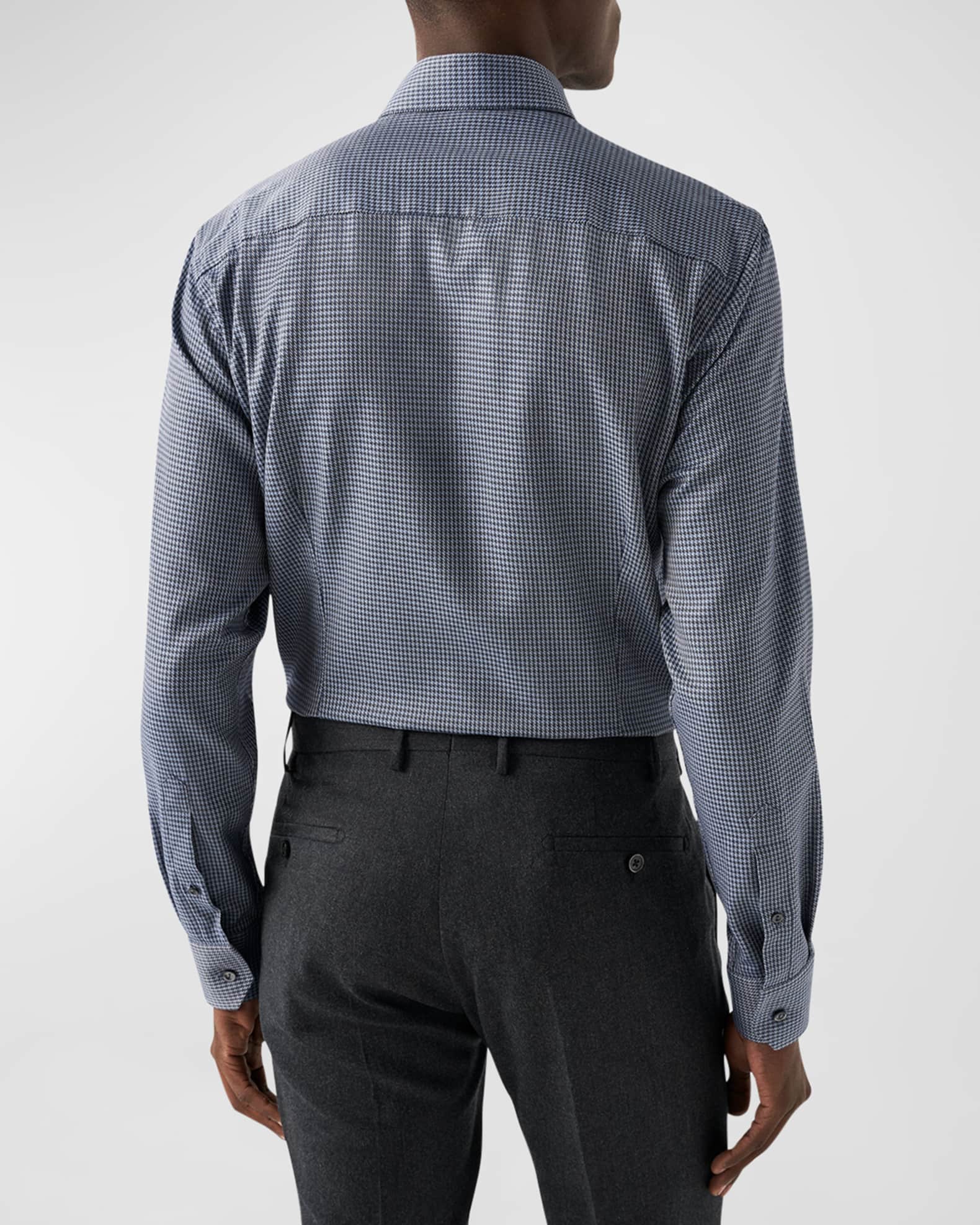 Eton Men's Contemporary Fit Melange Check Shirt | Neiman Marcus