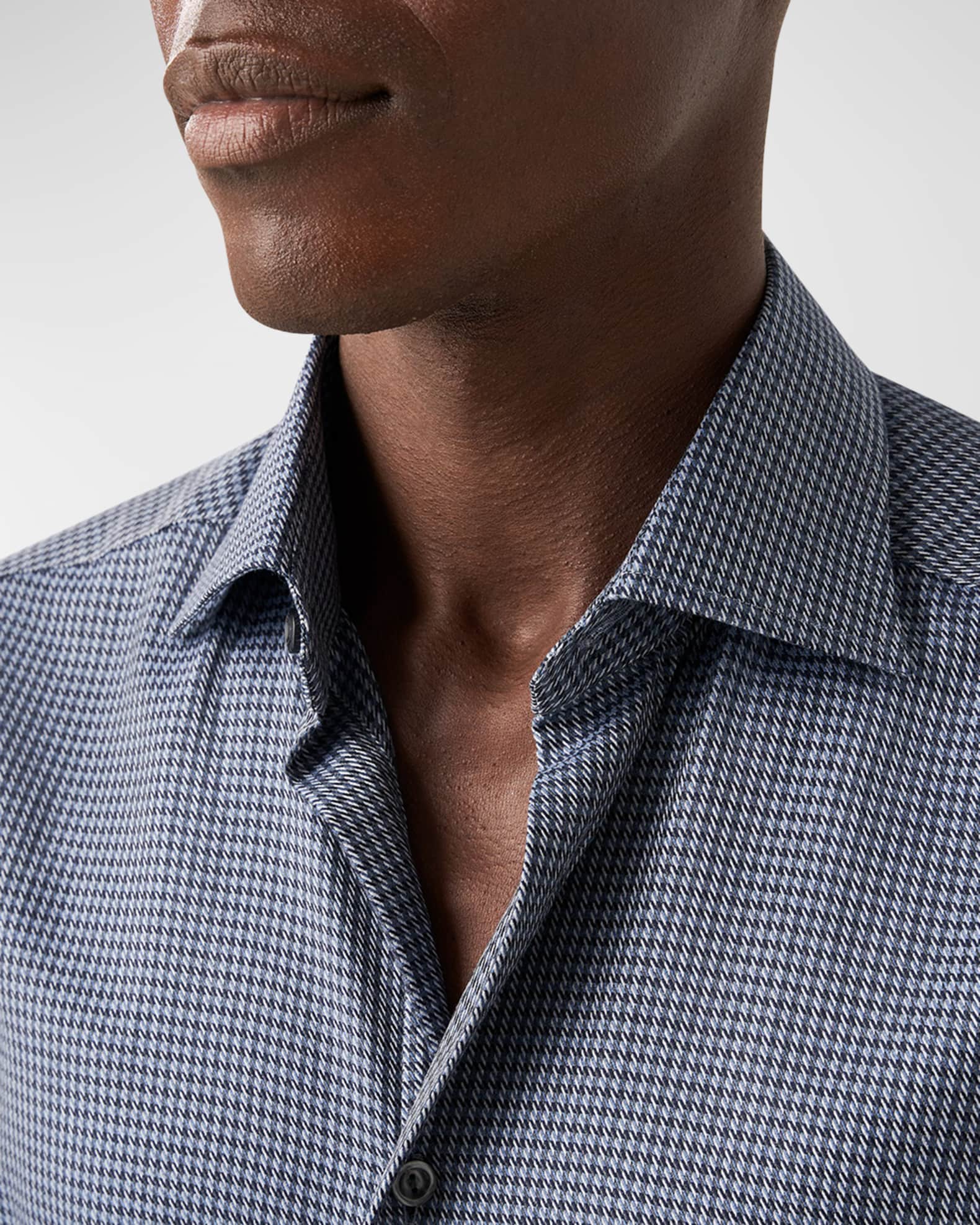 Eton Men's Contemporary Fit Melange Check Shirt | Neiman Marcus