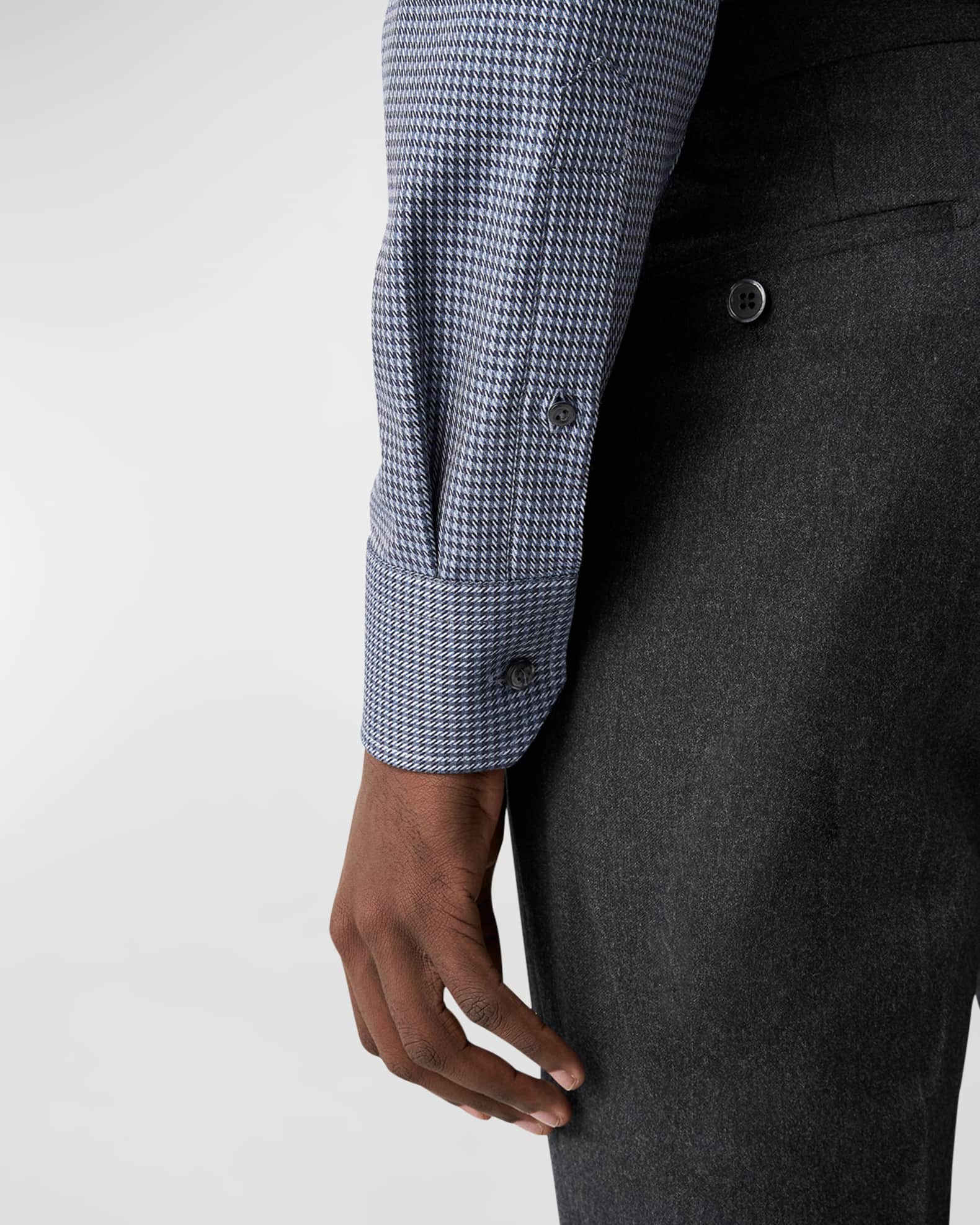 Eton Men's Contemporary Fit Melange Check Shirt | Neiman Marcus