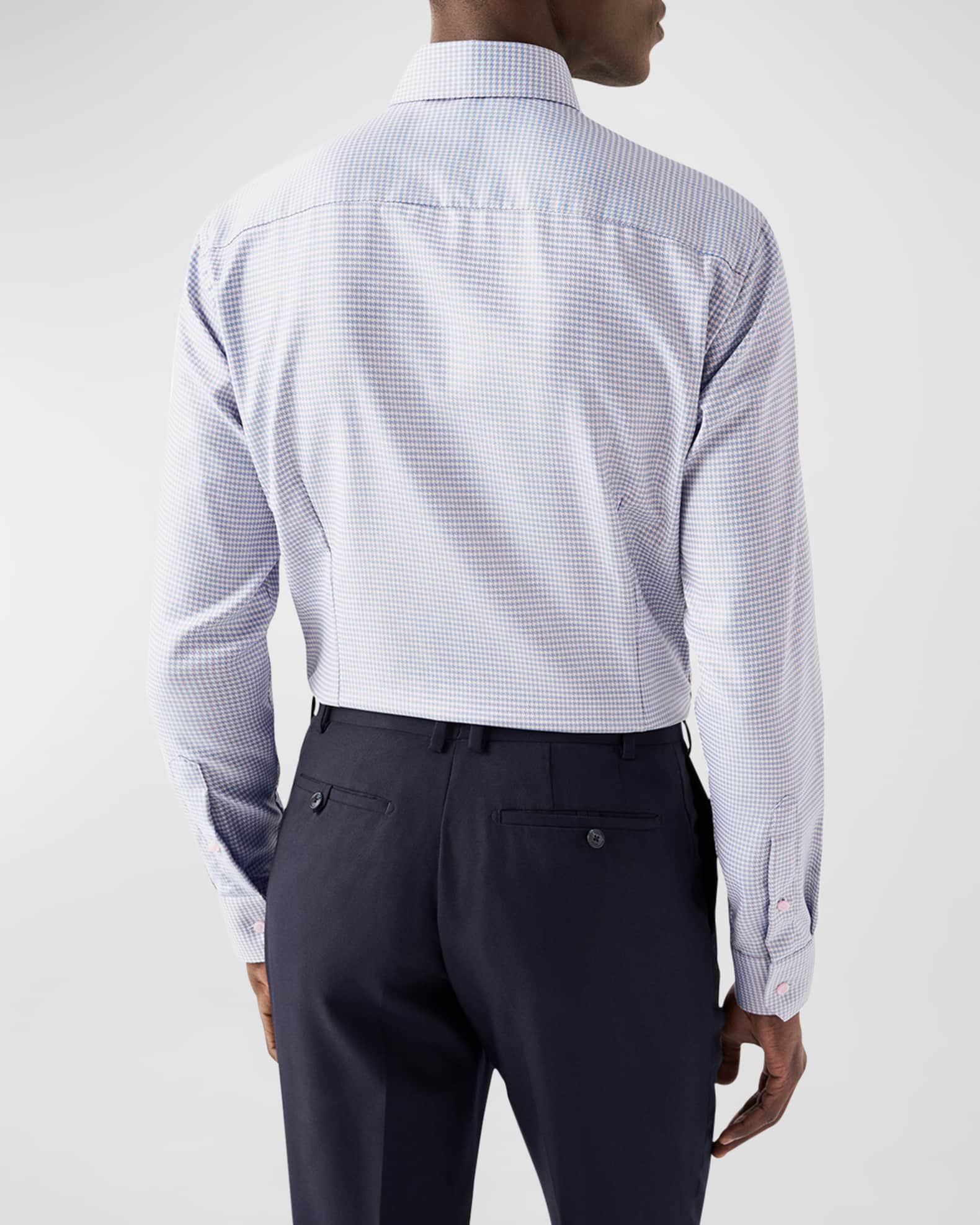 Eton Men's Contemporary Fit Melange Check Shirt | Neiman Marcus