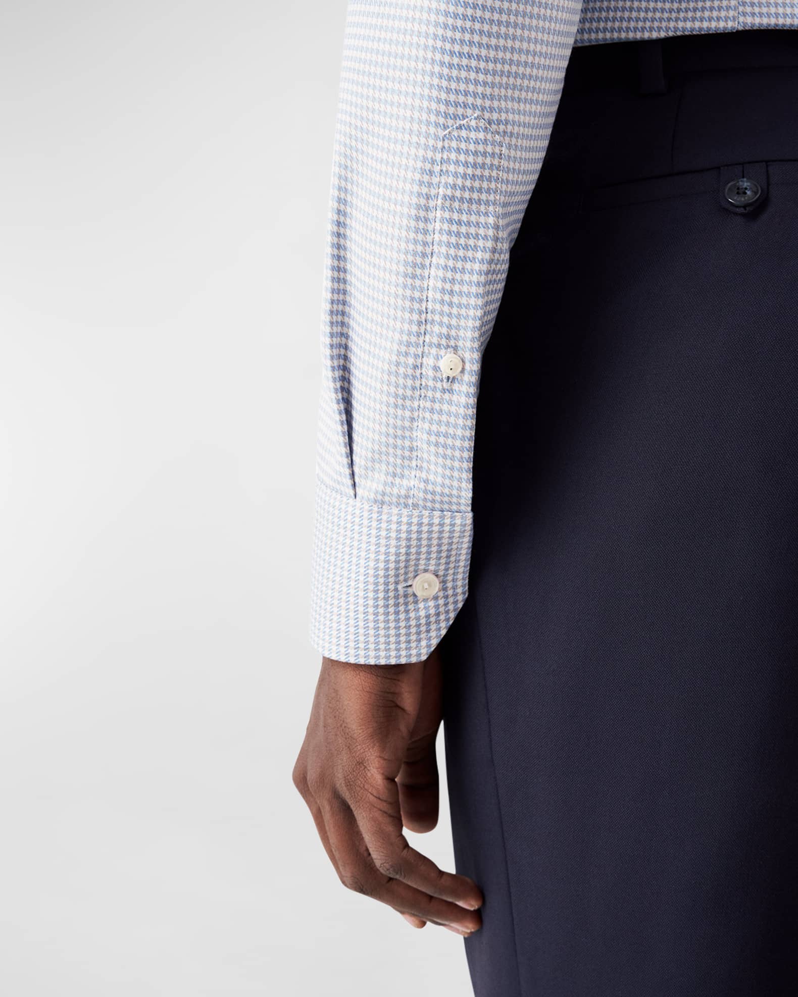 Eton Men's Contemporary Fit Melange Check Shirt | Neiman Marcus