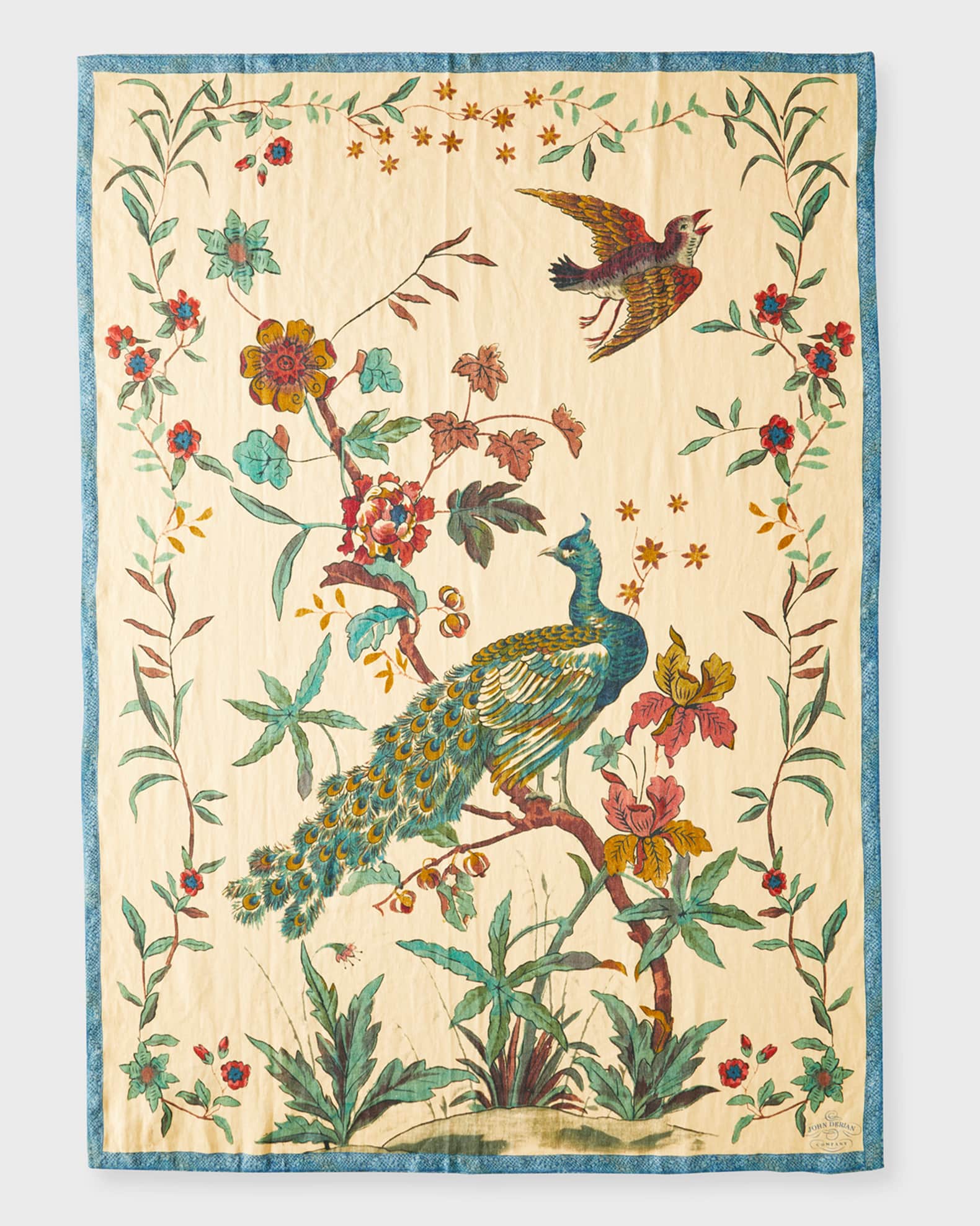 John Derian Peacock Toile Throw, 51" x 71" | Neiman Marcus