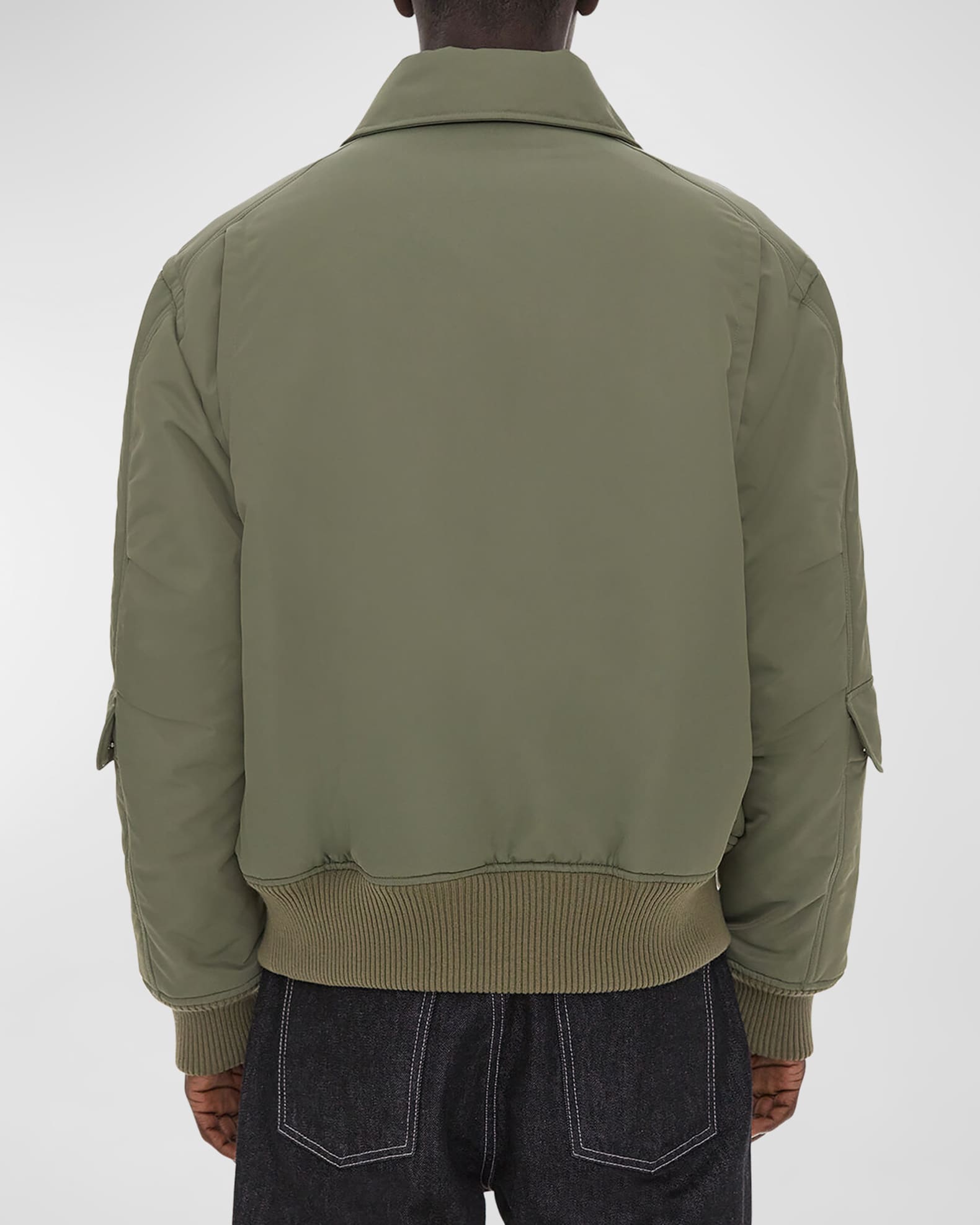 Helmut Lang Men's Nylon Flight Jacket | Neiman Marcus