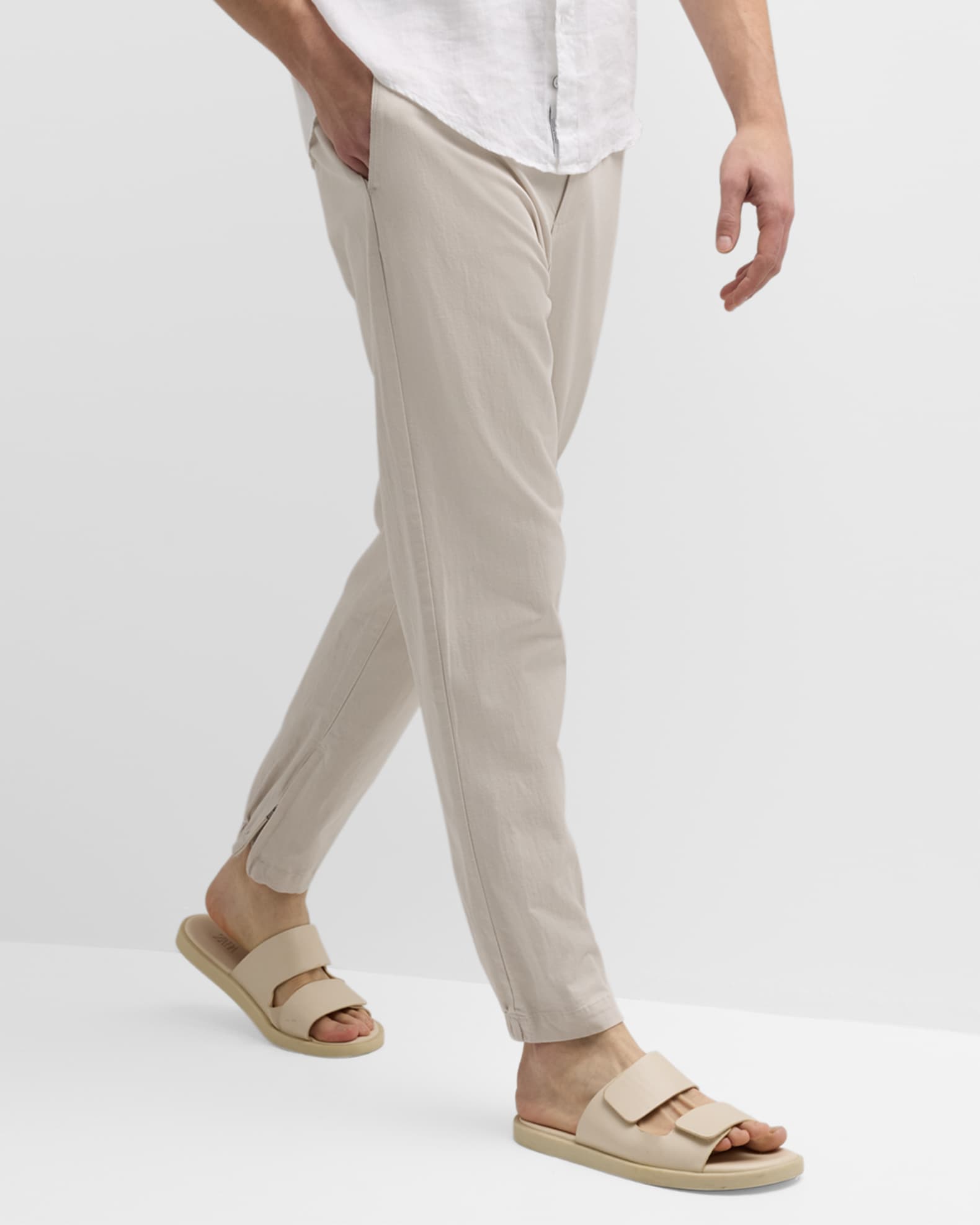 Onia Men's Stretch Linen Travel Pants | Neiman Marcus