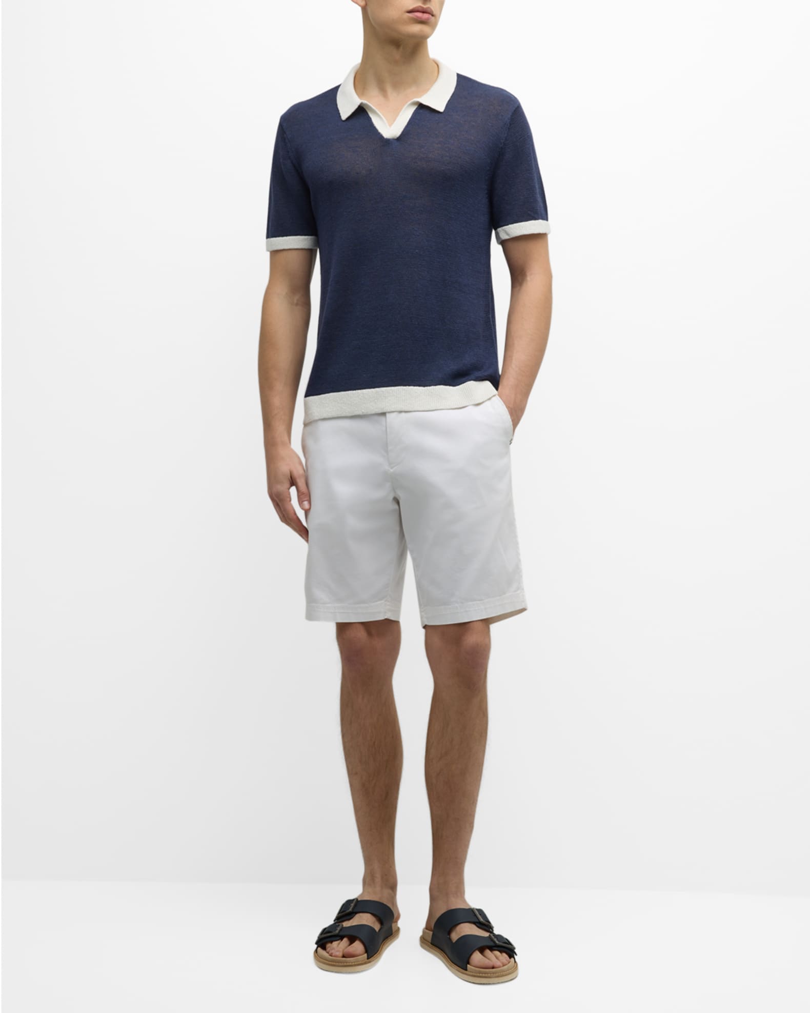 Onia Men's Johnny Collar Knit Polo Shirt | Neiman Marcus