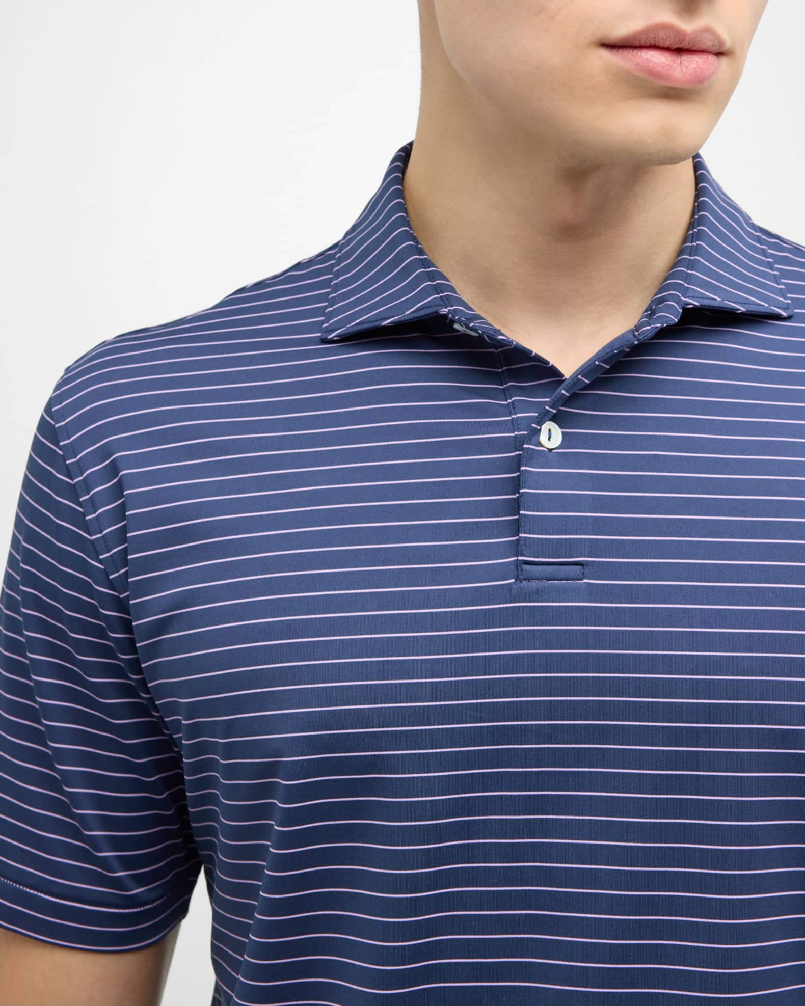Peter Millar Men's Duet Stripe Performance Jersey Polo Shirt | Neiman ...