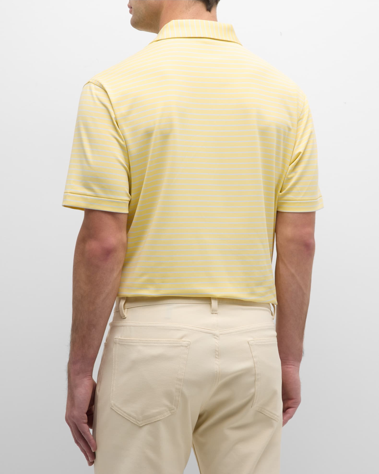 Peter Millar Men's Drum Stripe Performance Jersey Polo Shirt | Neiman ...
