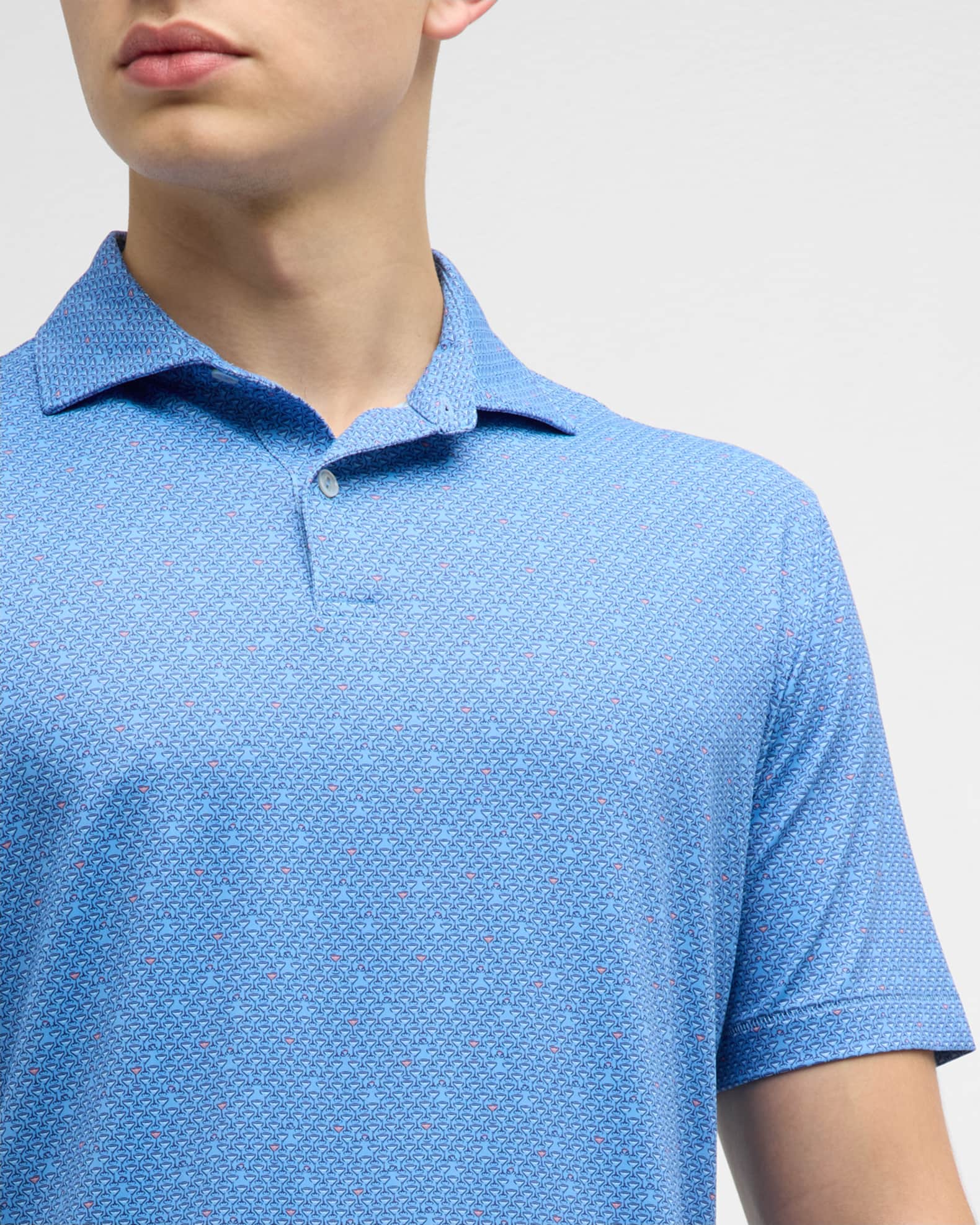 Peter Millar Men's Espresso Martini Performance Jersey Polo Shirt ...