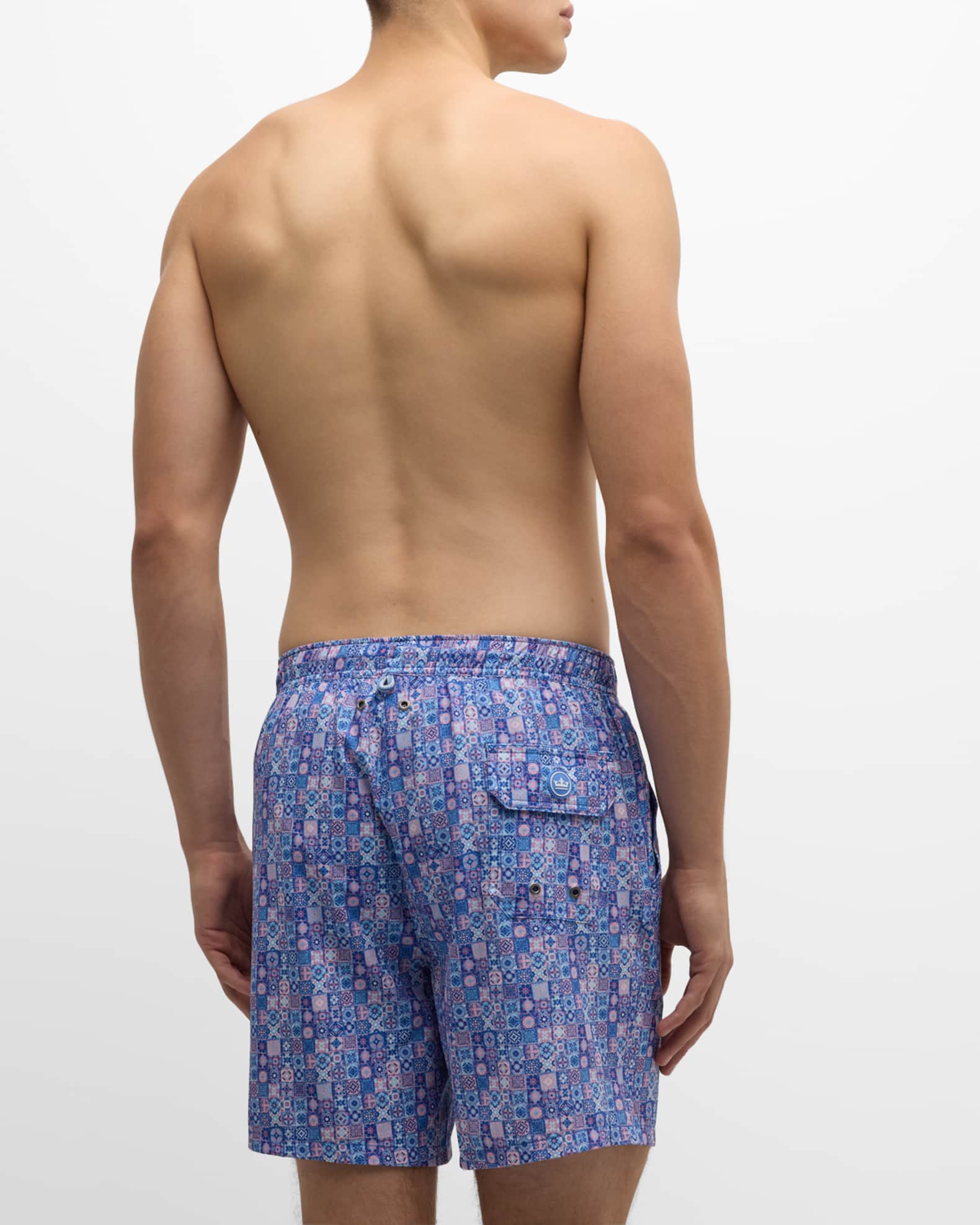 Peter Millar Men's Mosaic Madness Swim Trunks | Neiman Marcus