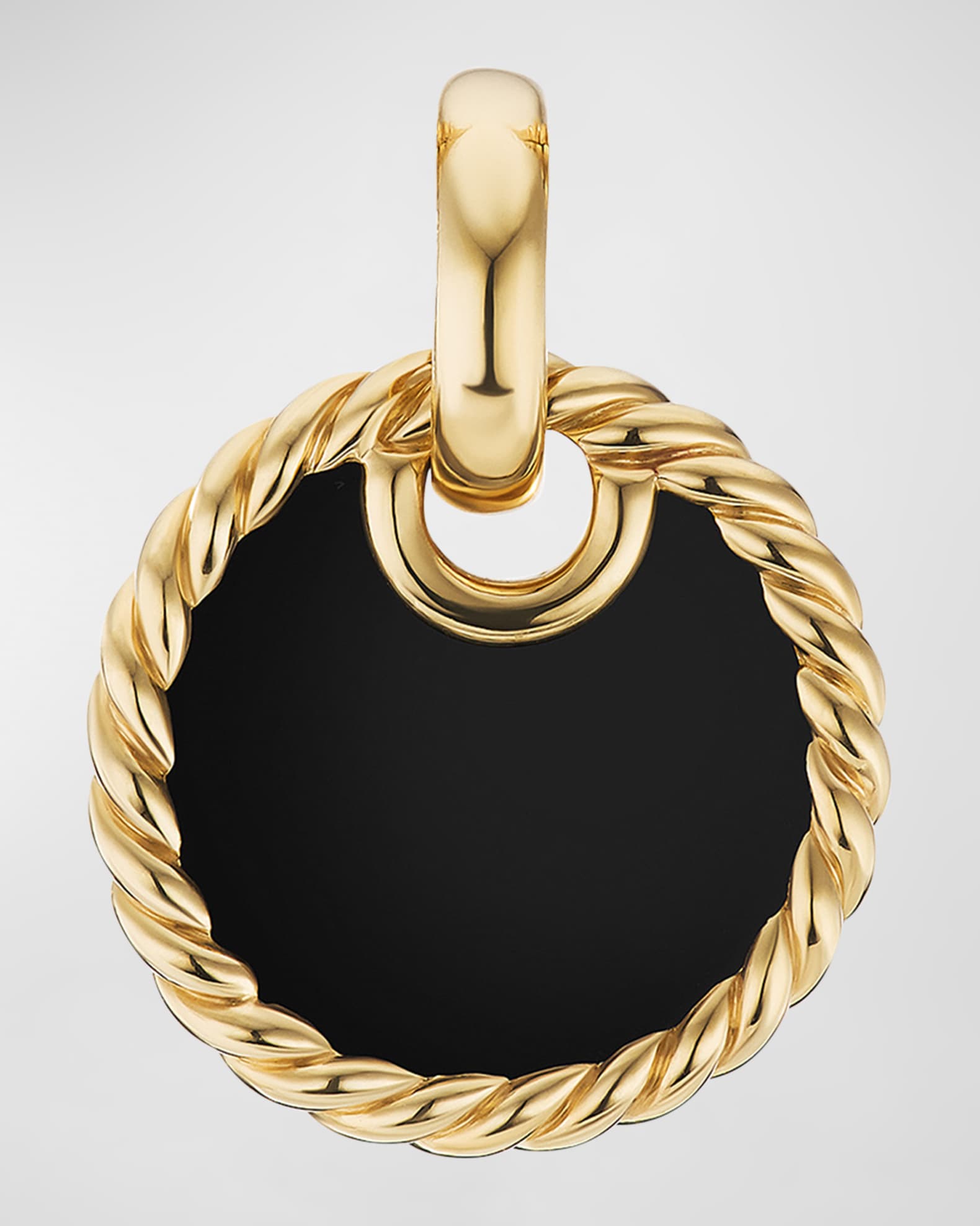 David Yurman DY Elements Disc Pendant in 18K Gold, 15.5mm | Neiman Marcus