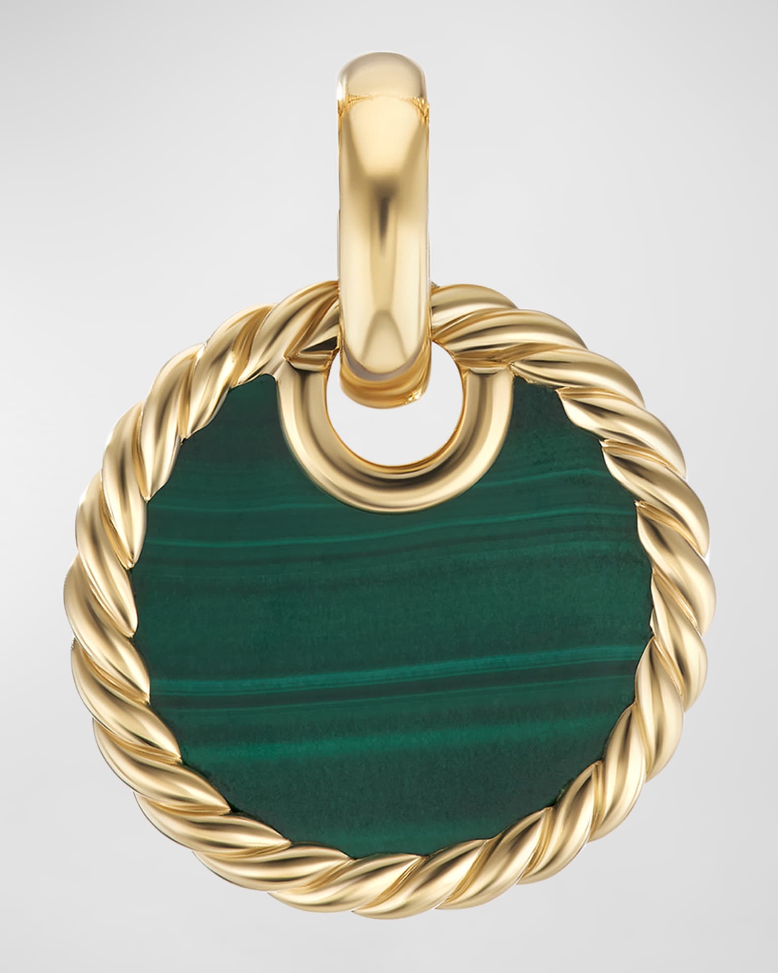 David Yurman DY Elements Disc Pendant in 18K Gold, 15.5mm | Neiman Marcus