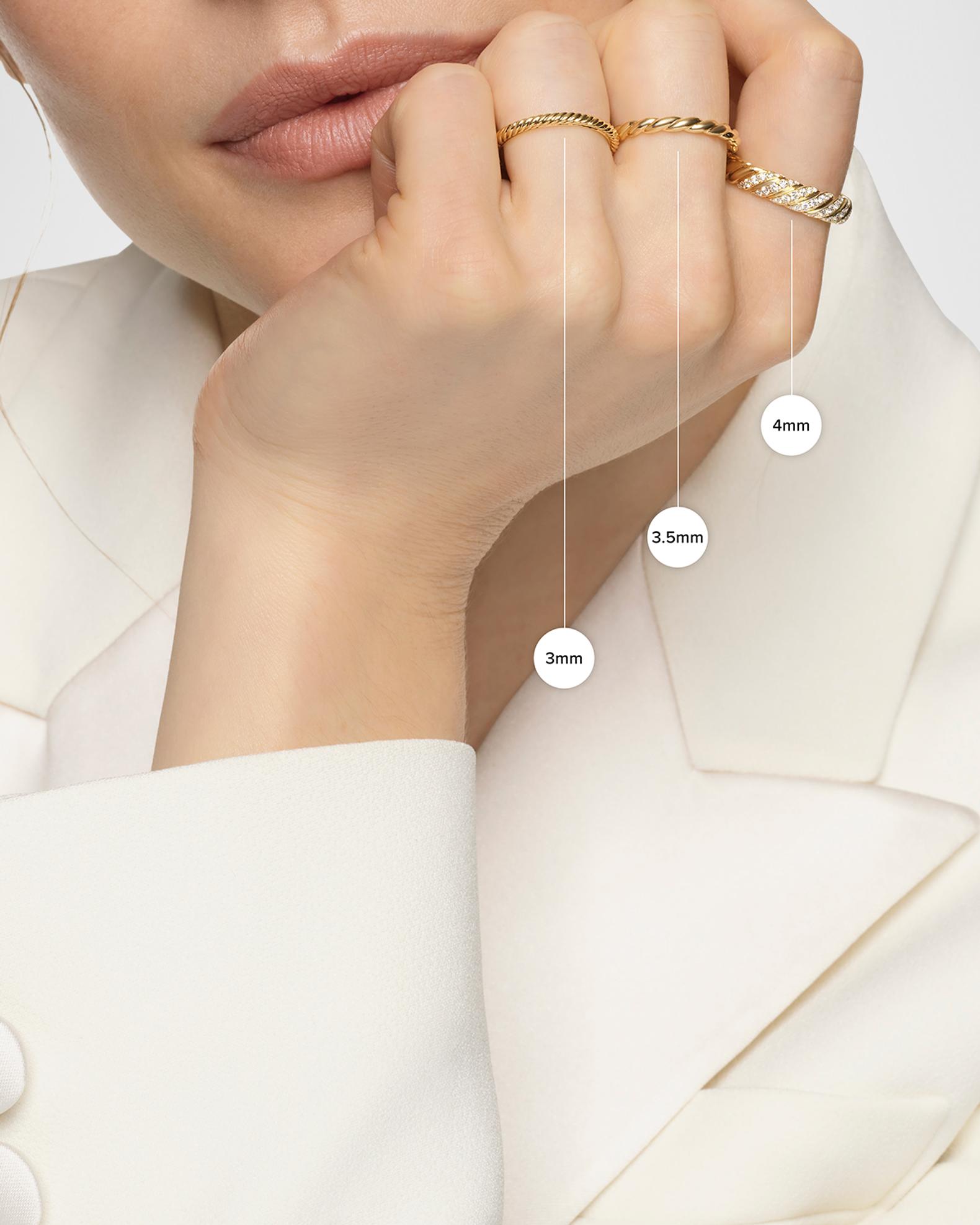 David Yurman DY Eden Eternity Wedding Band Ring with Diamonds and ...