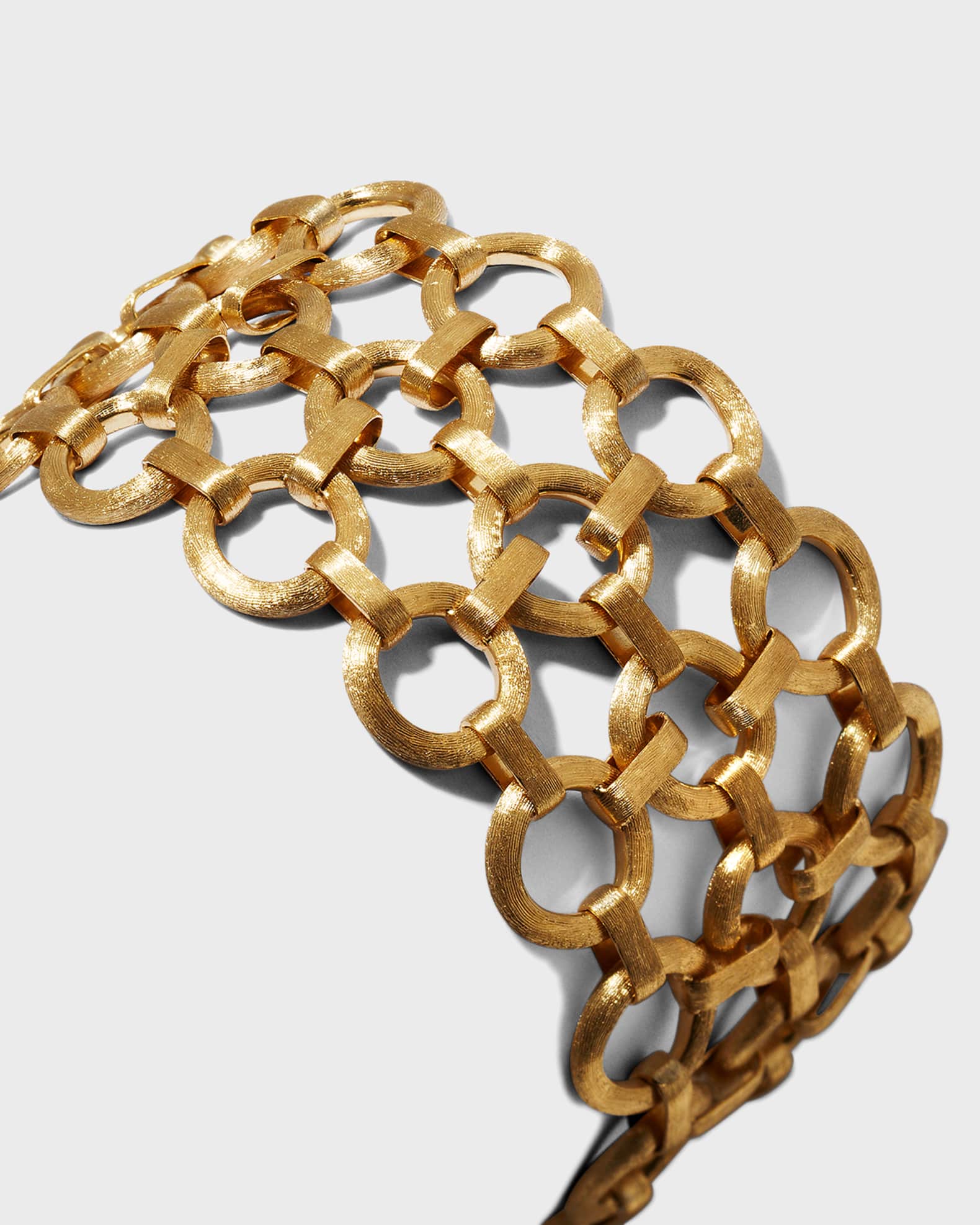 Marco Bicego 18K Jaipur Yellow Gold Three-Row Flat Link Bracelet ...