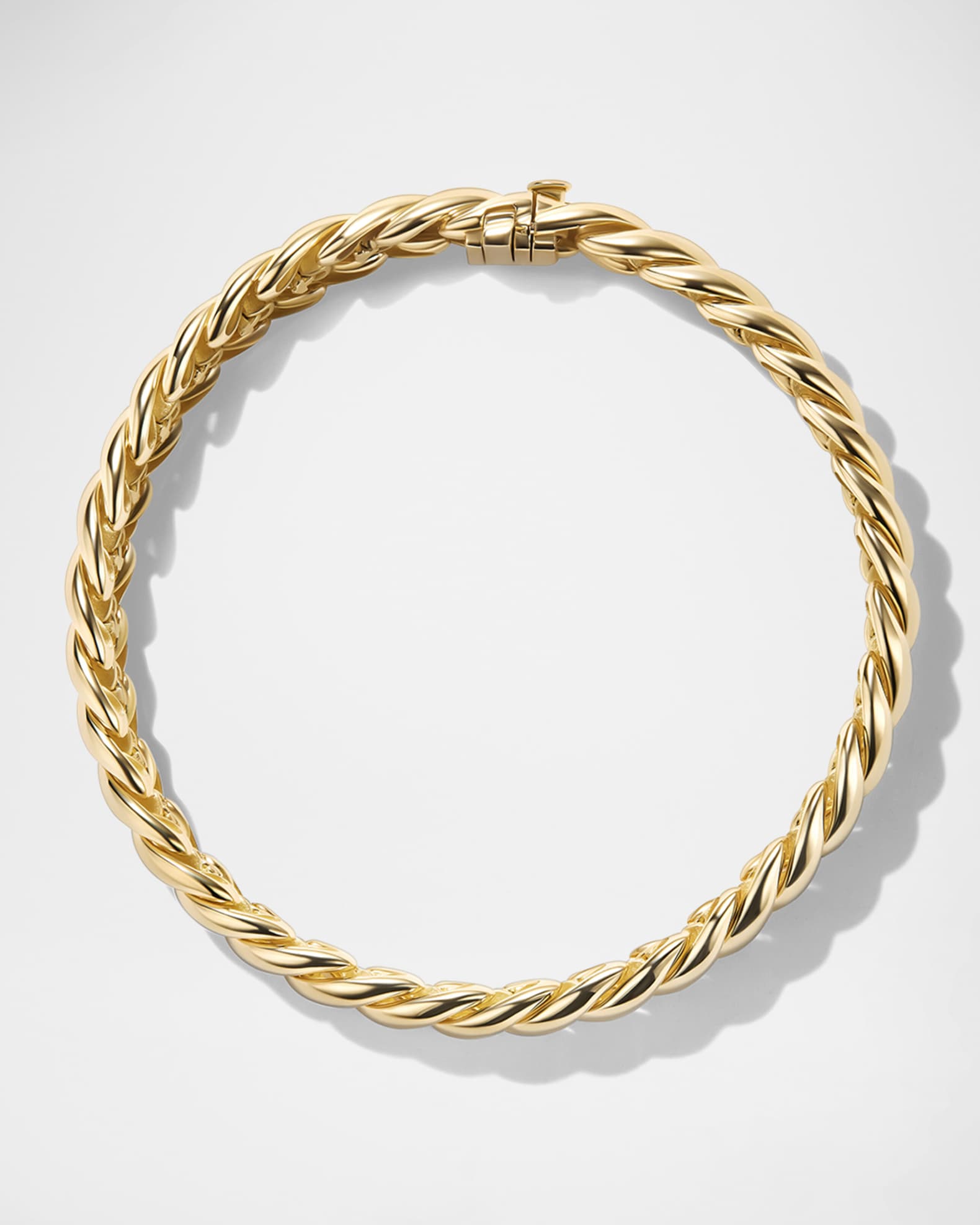 David Yurman Sculpted Cable Bracelet in 18K Gold/8.5mm | Neiman Marcus