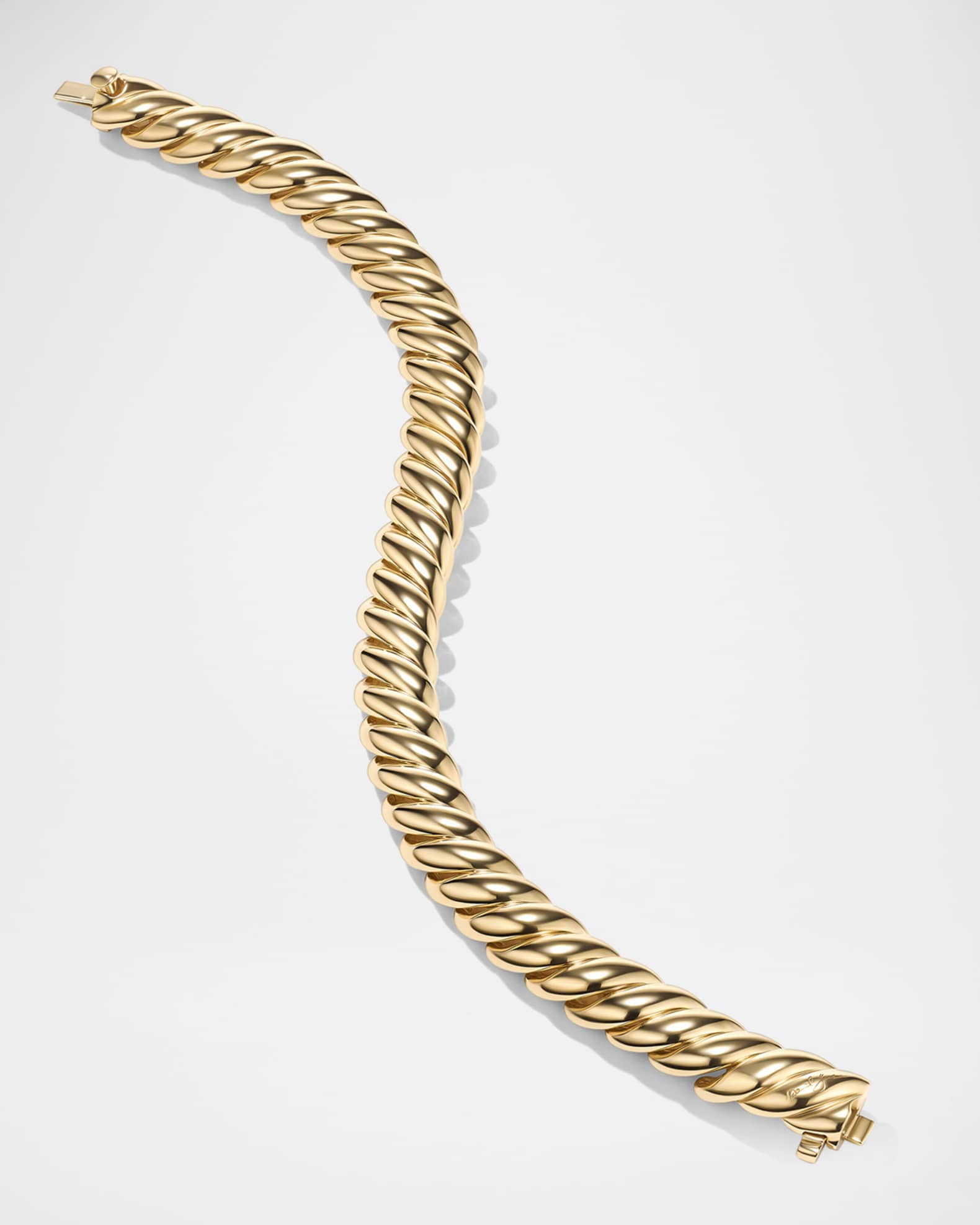 David Yurman Sculpted Cable Bracelet in 18K Gold/8.5mm | Neiman Marcus