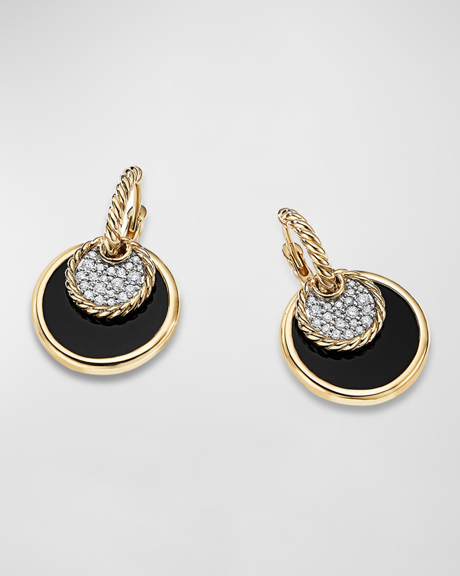 David Yurman DY Elements Convertible Drop Earrings in 18K Yellow Gold ...