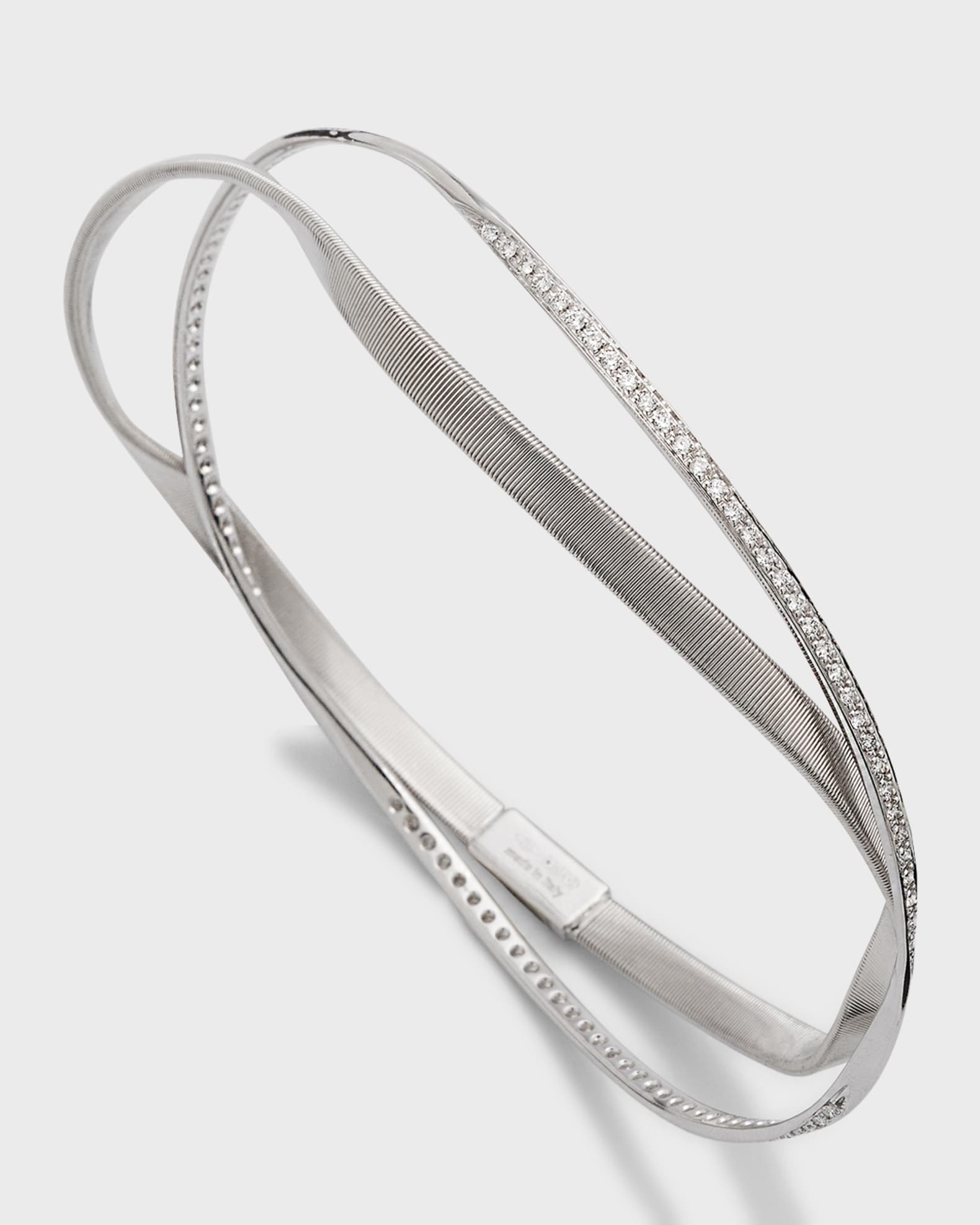 Marco Bicego Marrakech 18K White Gold Two-Strand Diamond Bracelet ...