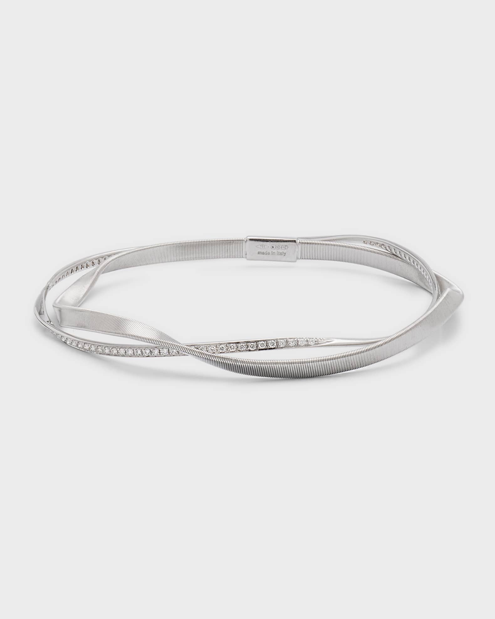 Marco Bicego Marrakech 18K White Gold Two-Strand Diamond Bracelet ...