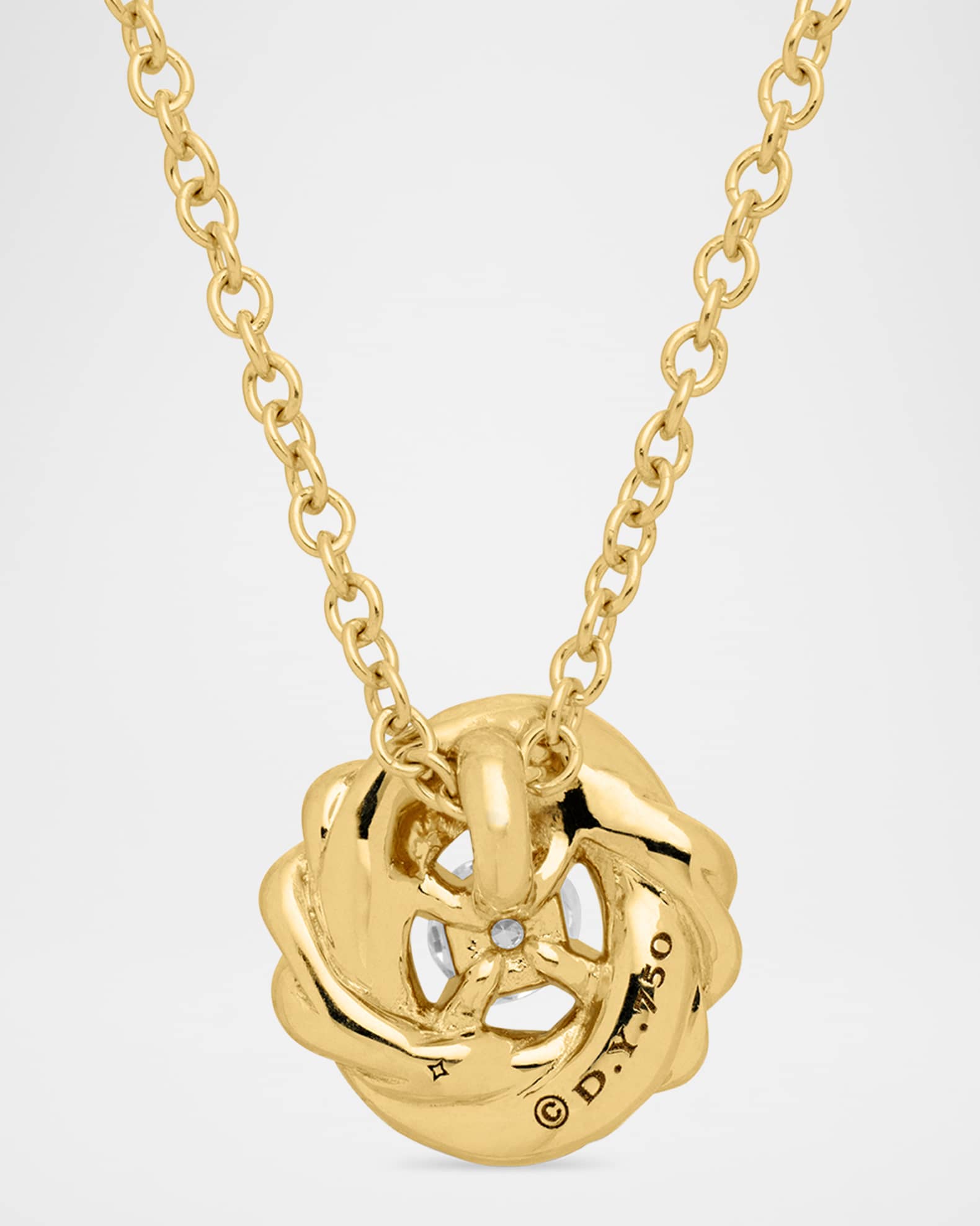 David Yurman 18mm Pave Infinity Pendant Necklace | Neiman Marcus