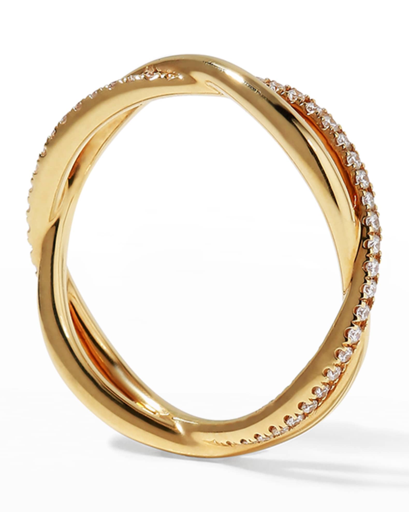David Yurman DY Infinity Band Ring with Diamonds in 18K Gold, 4.18mm ...