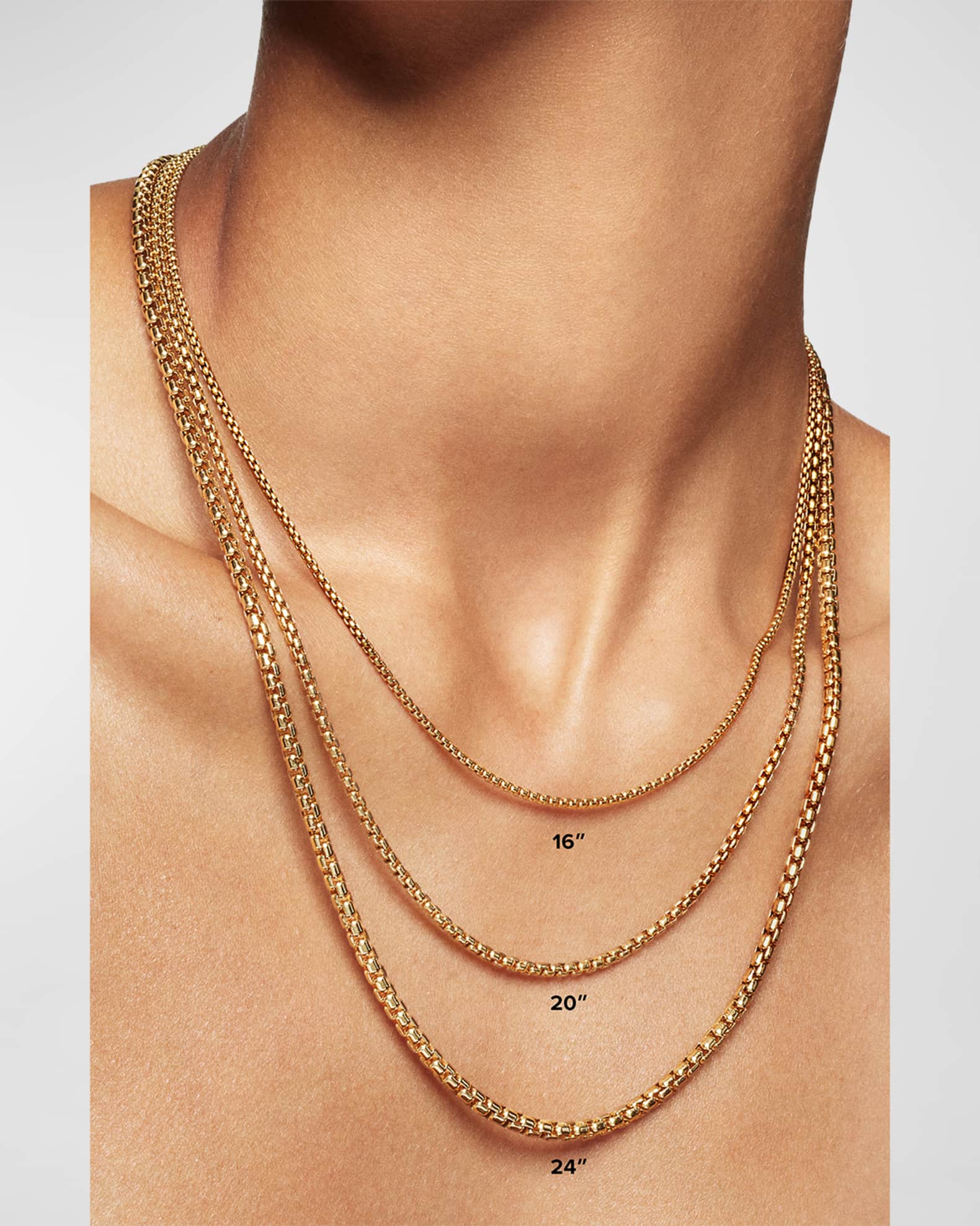 Madison Thin Chain Link Necklace in 18K Gold | Neiman Marcus