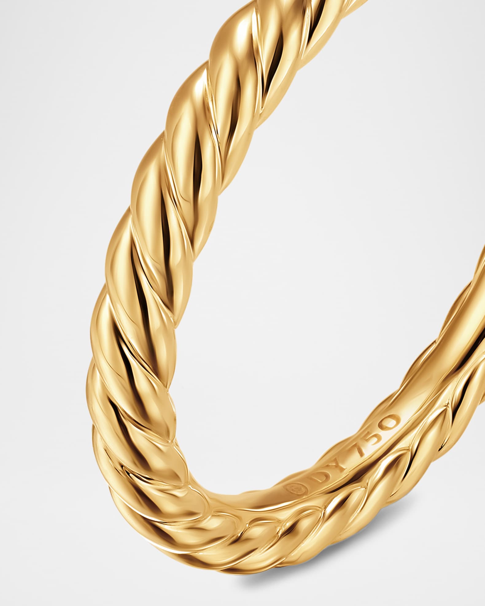 David Yurman DY Cable Band Ring in 18K Gold, 2.45mm | Neiman Marcus