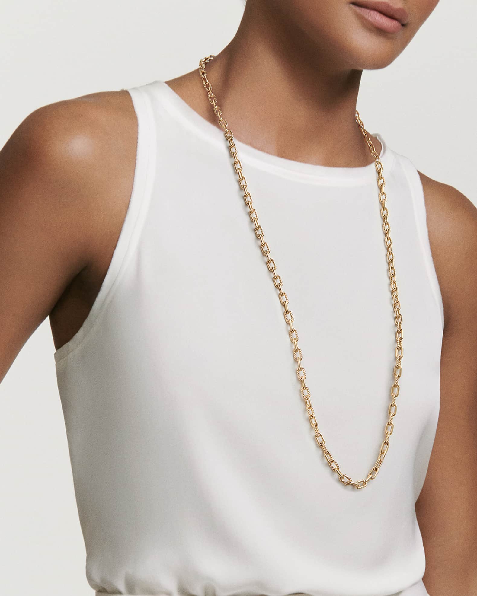 David Yurman Madison Bold Chain Link Necklace in 18K Gold, 6mm, 36"L ...