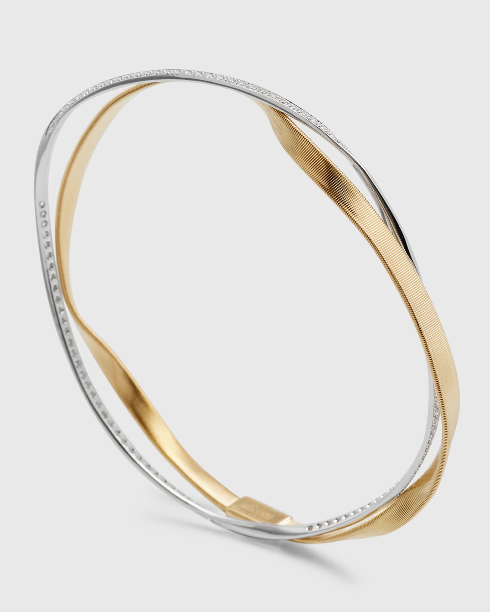 Marco Bicego Marrakech 18K Yellow and. White Gold Two Strand Diamond ...