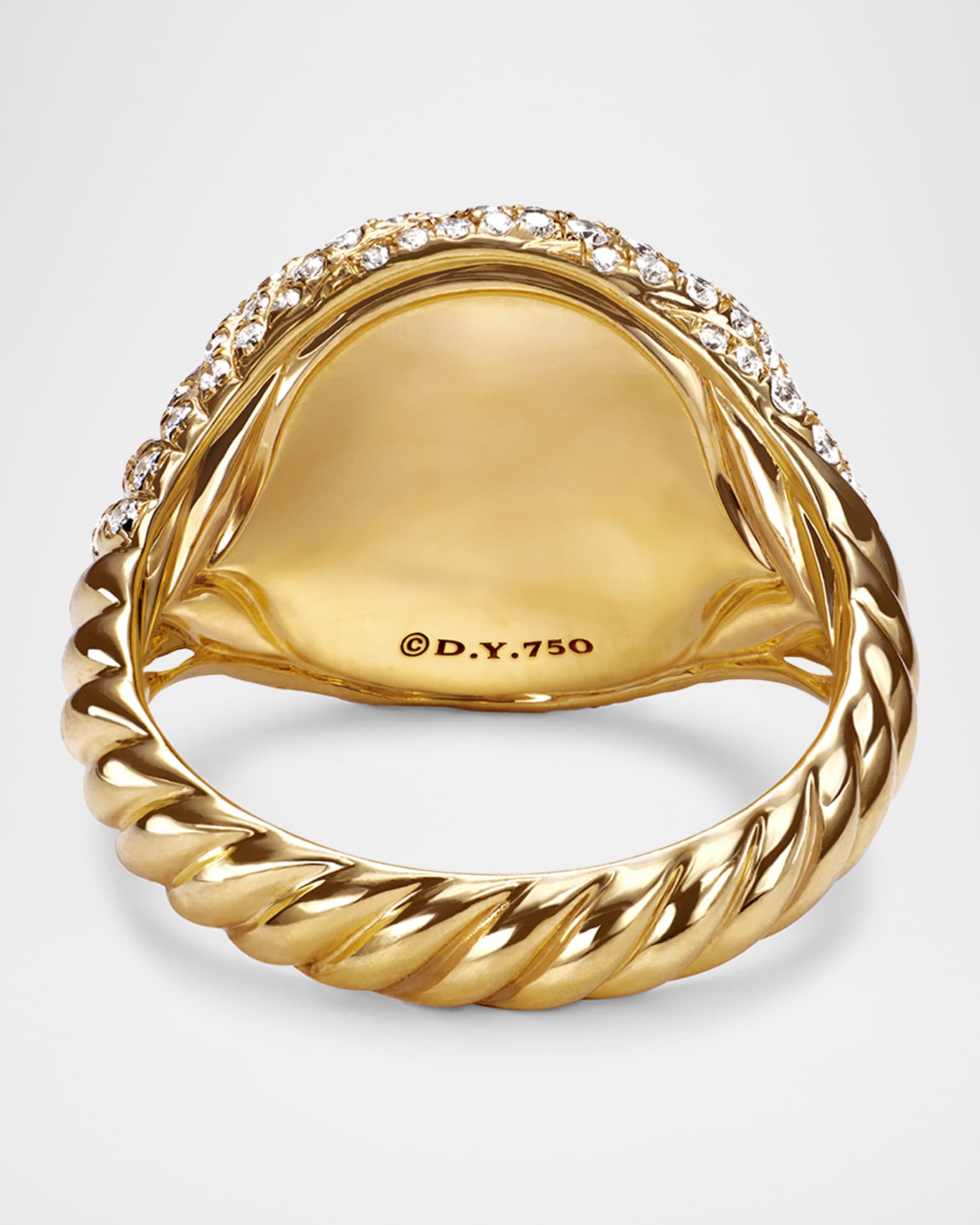 David Yurman 13mm Sculpted Cable Pinky Ring in 18K Gold | Neiman Marcus