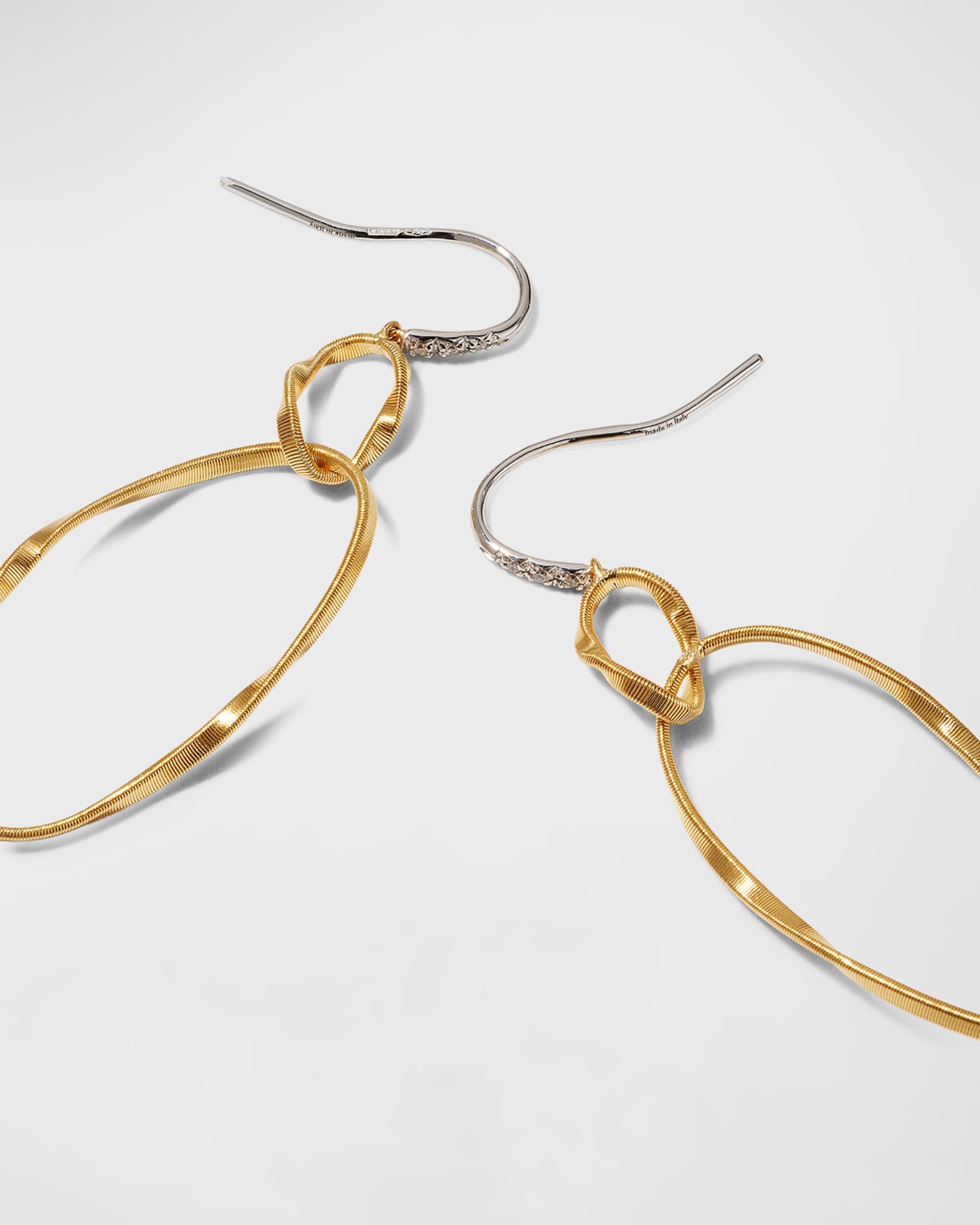 Marco Bicego 18K Gold Marrakech Onde Double Link Hook Earrings with ...
