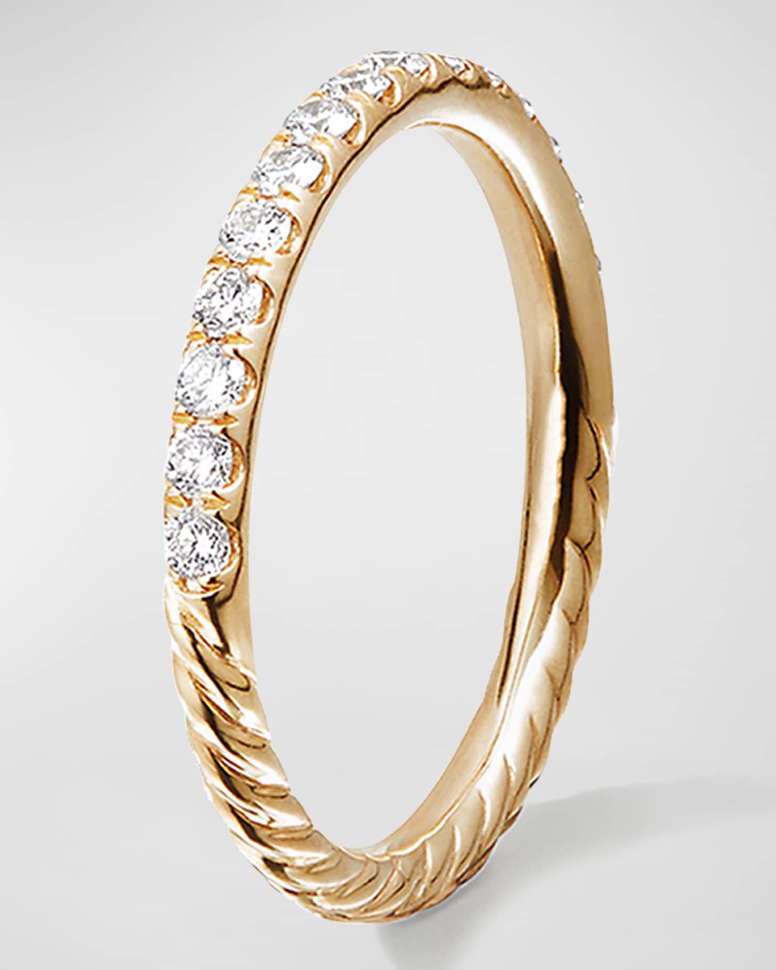 David Yurman Cable Collectibles Pave Band with Diamonds in 18K Gold ...