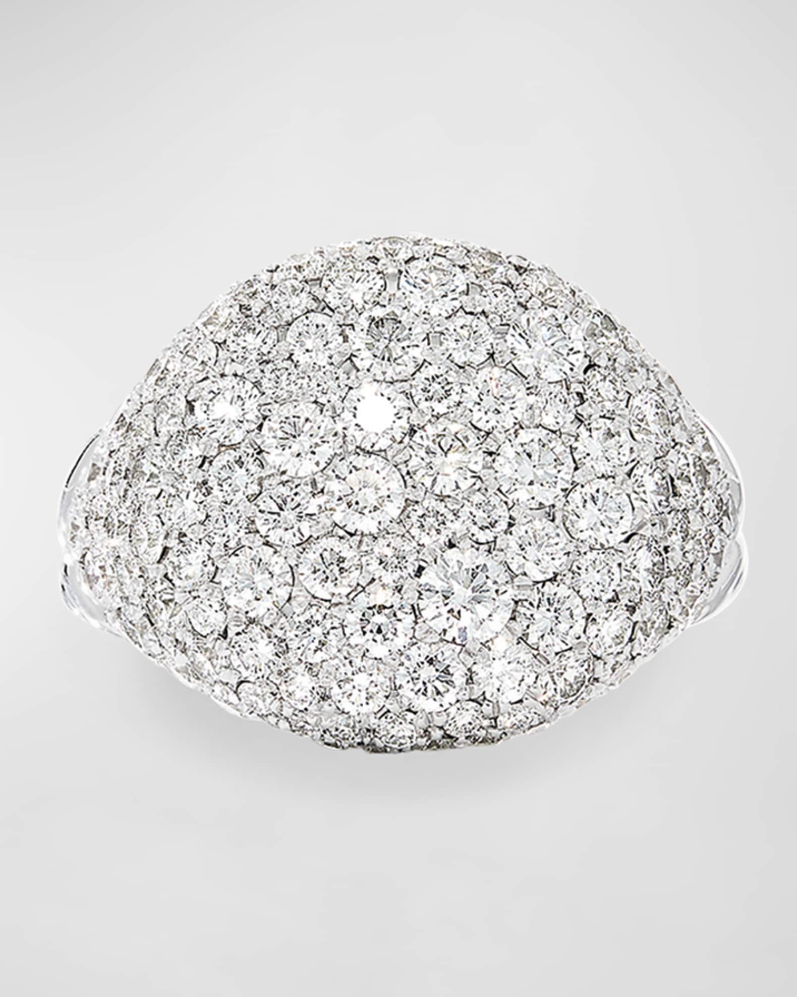 David Yurman Chevron Pave Diamond Pinky Ring in 18k White Gold | Neiman ...