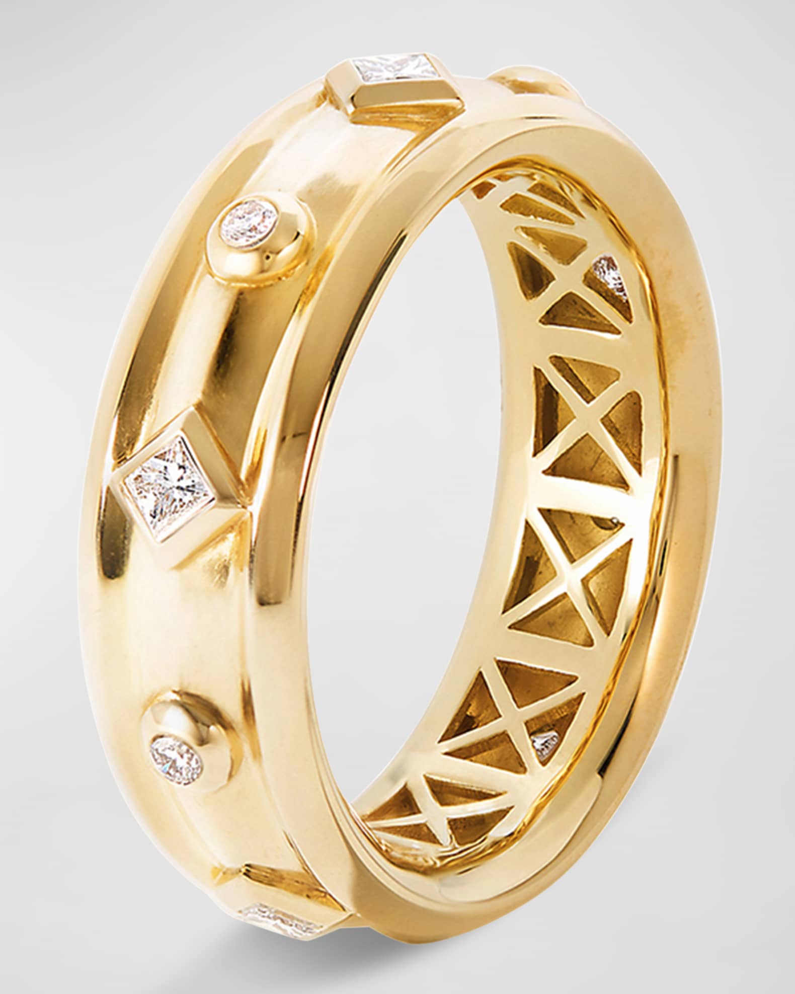 David Yurman 18k Modern Renaissance Ring w/ Diamonds | Neiman Marcus