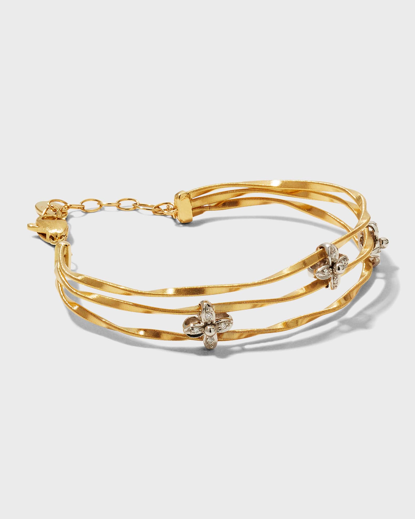 Marco Bicego Marrakech Onde 18k Yellow and White Gold 3-Strand Bracelet ...
