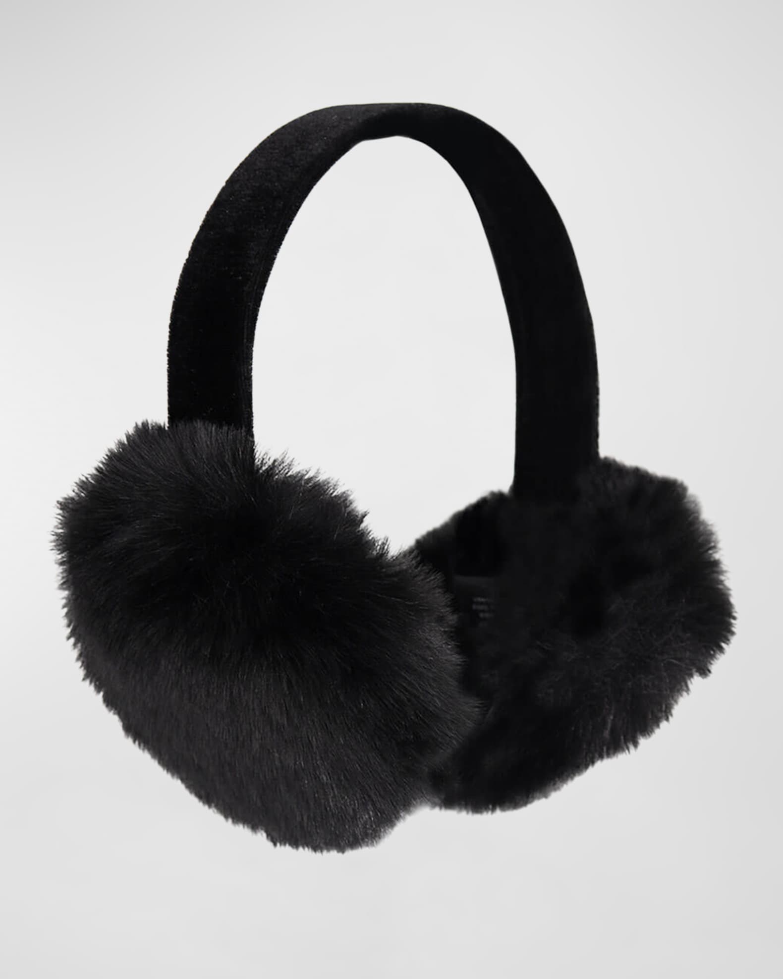 Velvet & Faux Rex Rabbit Ear Muffs | Neiman Marcus