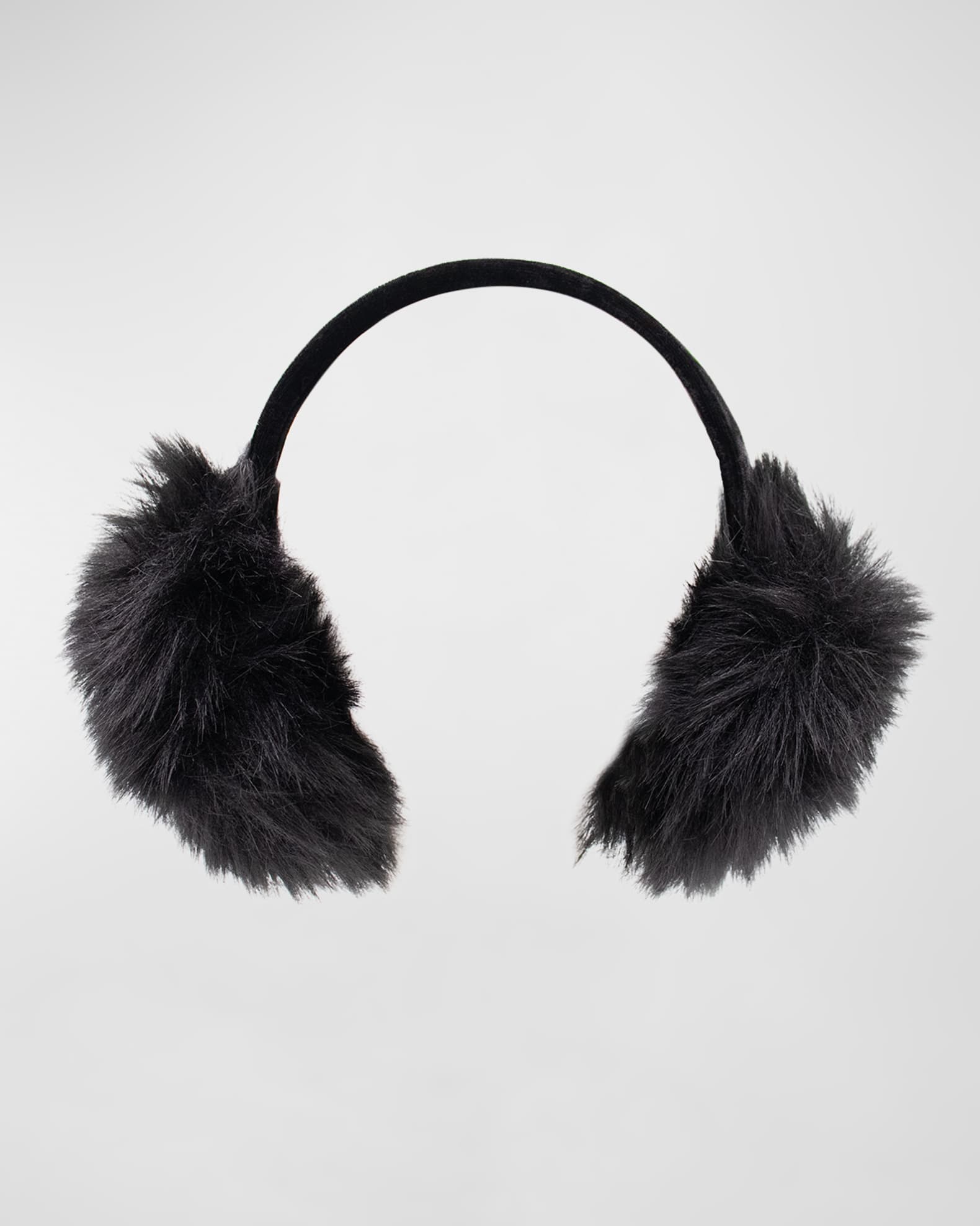 Surell Accessories Velvet & Faux Fox Fur Ear Muffs | Neiman Marcus