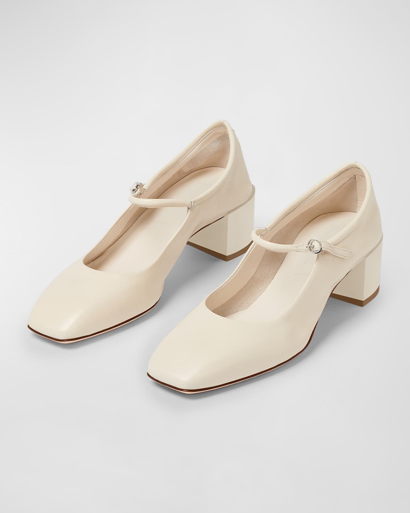 Aeyde Aline Square-Toe Mary Jane Pumps | Neiman Marcus